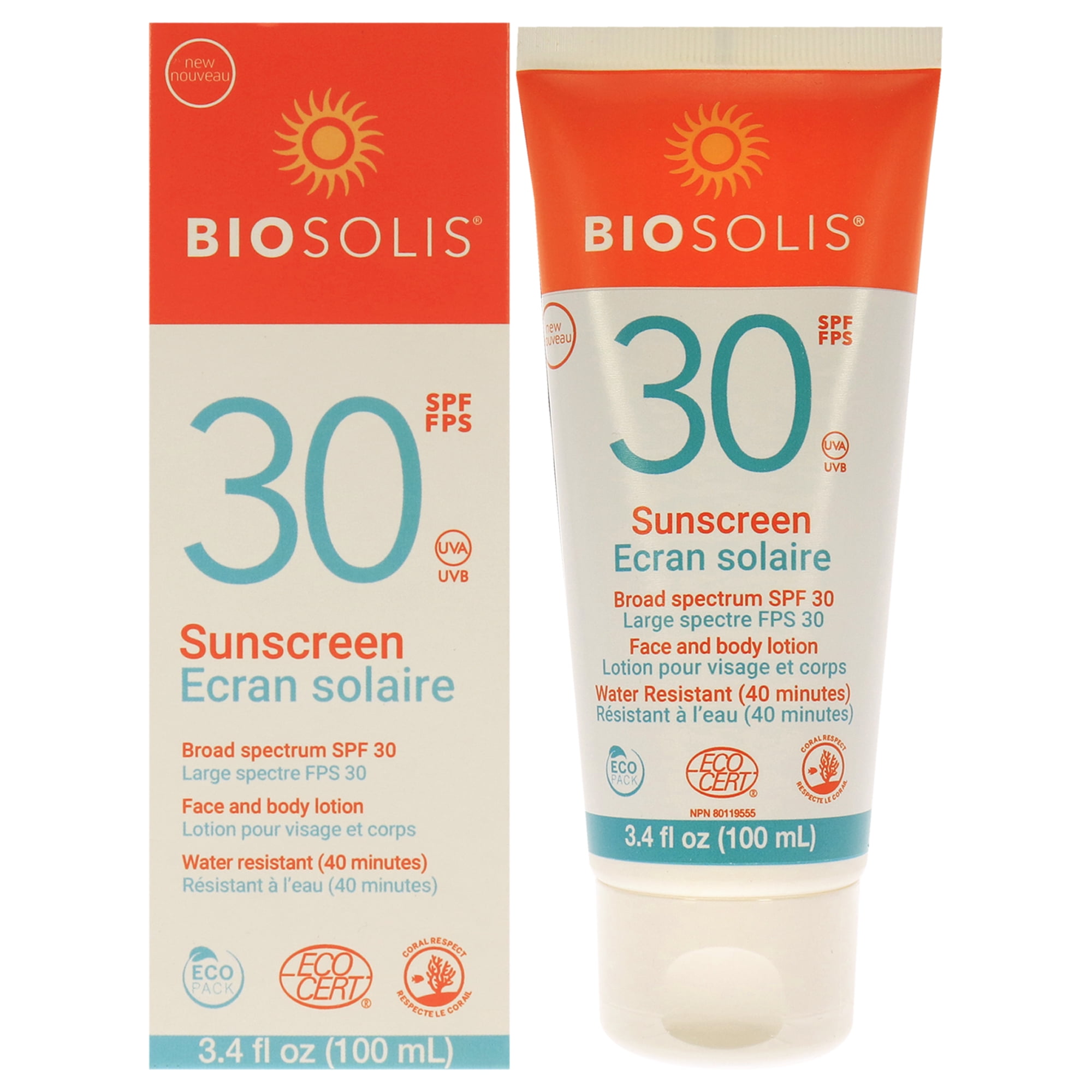 Biosolis Sunscreen Face and Body Lotion SPF 30 , 3.4 oz Sunscreen ...