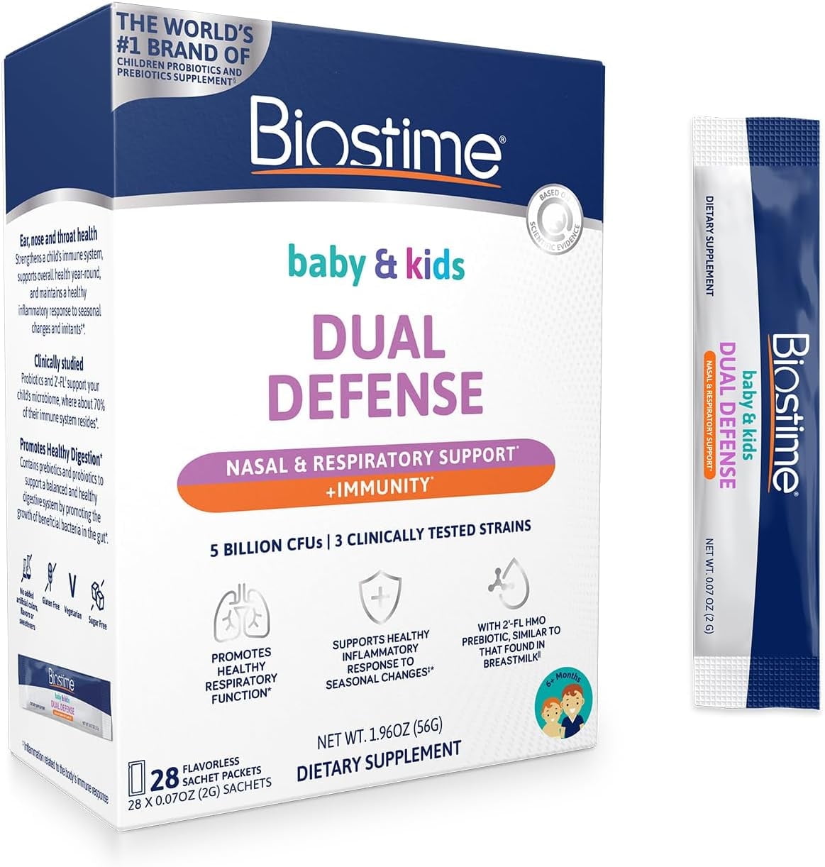 Biostime Baby & Kids Dual Defense, Nasal & Respiratory Support, 28 ...