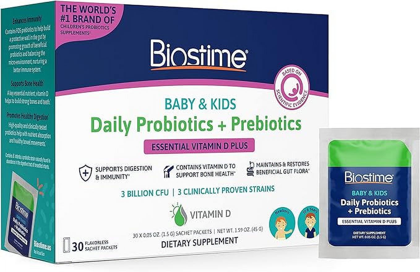 Biostime Infant Baby Probiotic & Prebiotic with Vitamin D | Baby ...