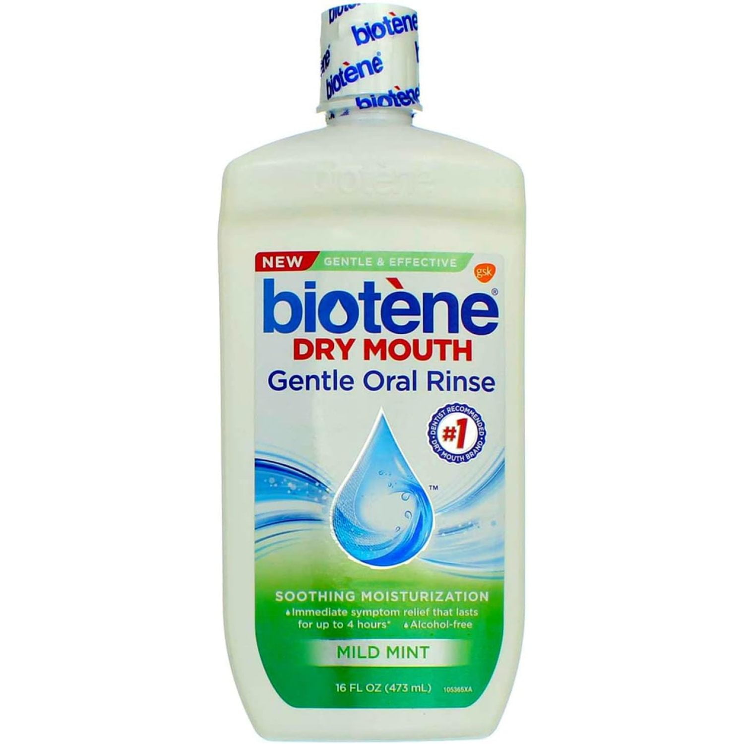 Biotene Dry Mouth Gentle Oral Rinse Soothing Moisturization, Mild Mint ...