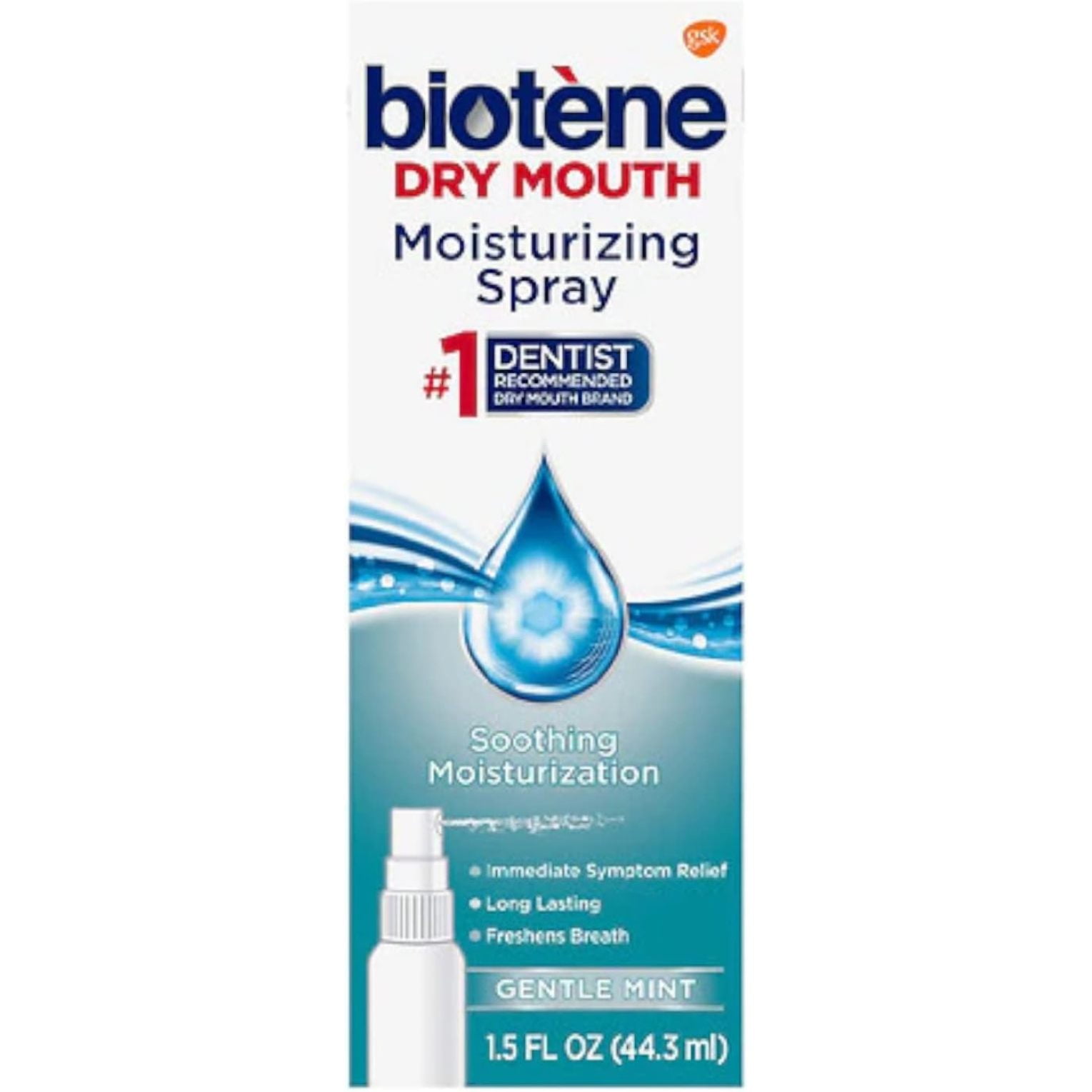 Biotene Dry Mouth Moisturizing Spray Gentle Mint 1.5 Oz (Pack of 10 ...