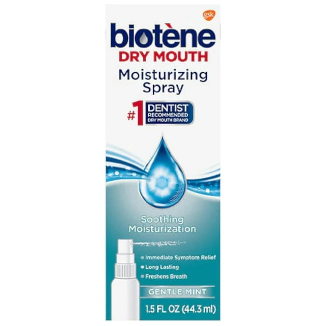 Biotene Dry Mouth Moisturizing Spray Gentle Mint 1.5 Oz (Pack of 10 ...