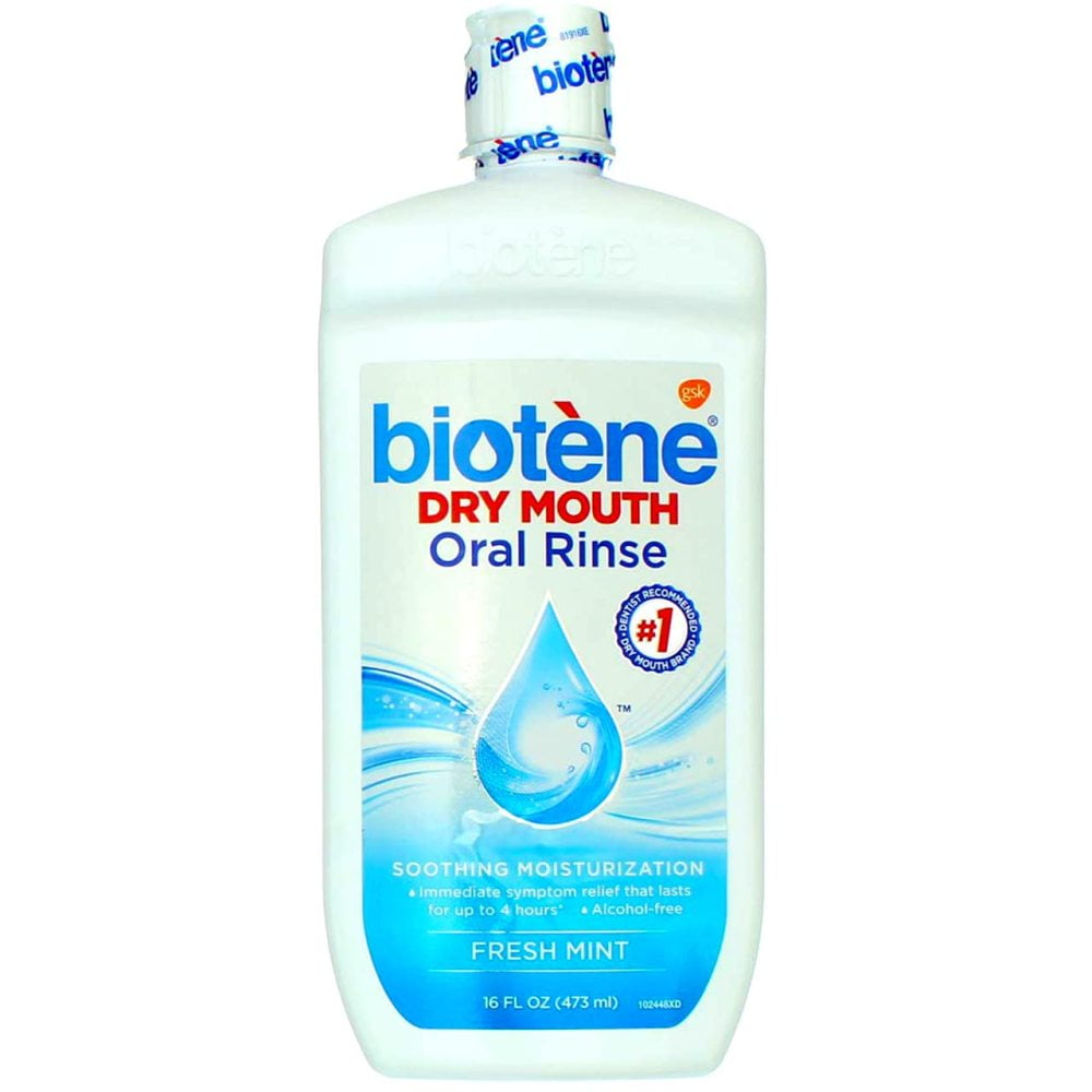 "Biotene Dry Mouth Oral Rinse, Fresh Mint 16 oz (Pack of 5)" - Walmart.com