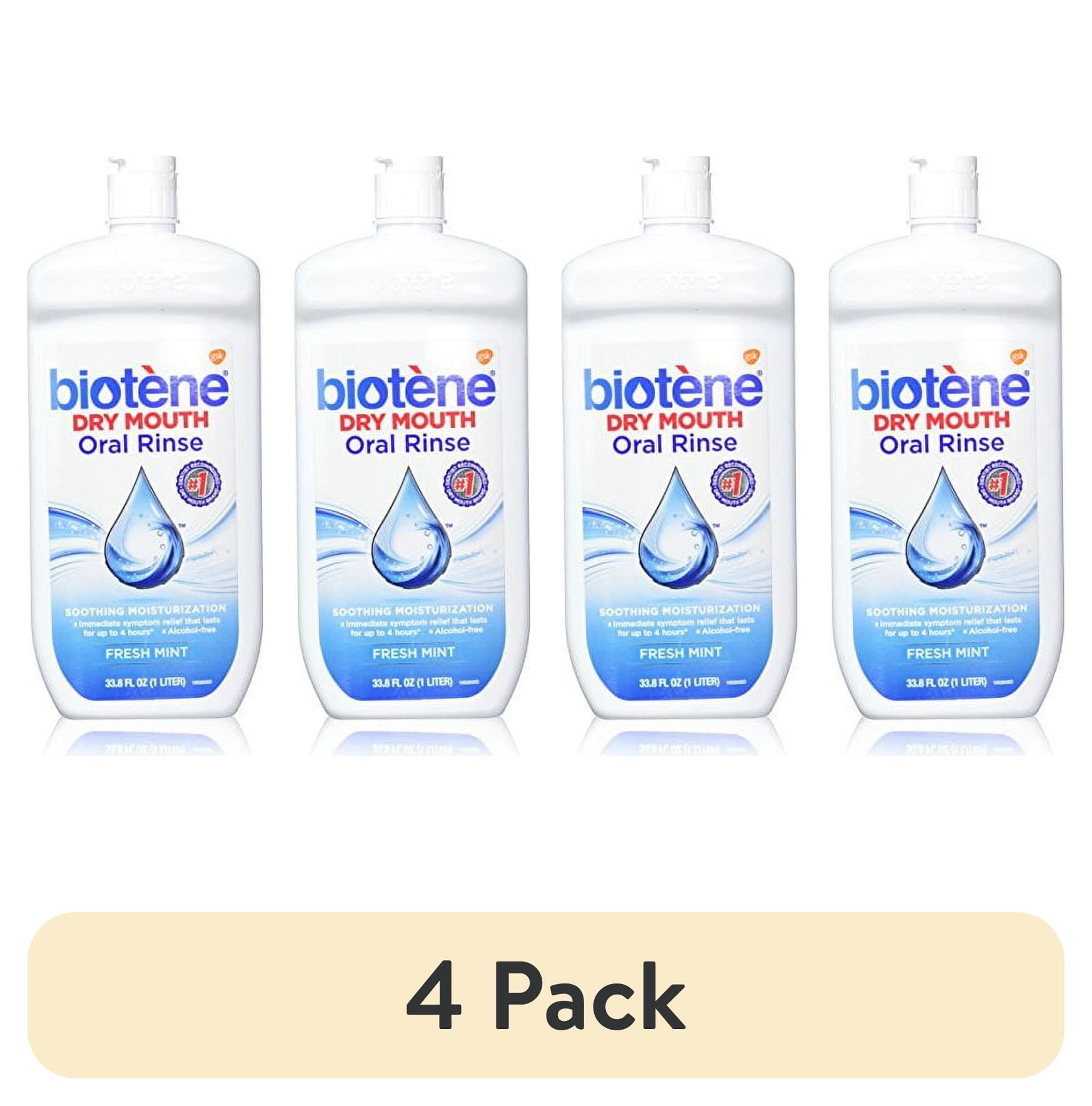 (4 pack) Biotene Dry Mouth Oral Rinse for Dry Mouth Symptoms 33.8 FL OZ ...