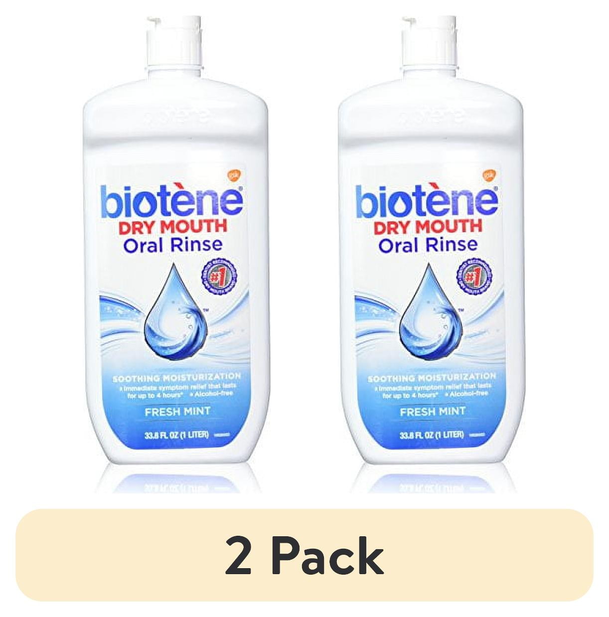(2 pack) Biotene Dry Mouth Oral Rinse for Dry Mouth Symptoms 33.8 FL OZ ...