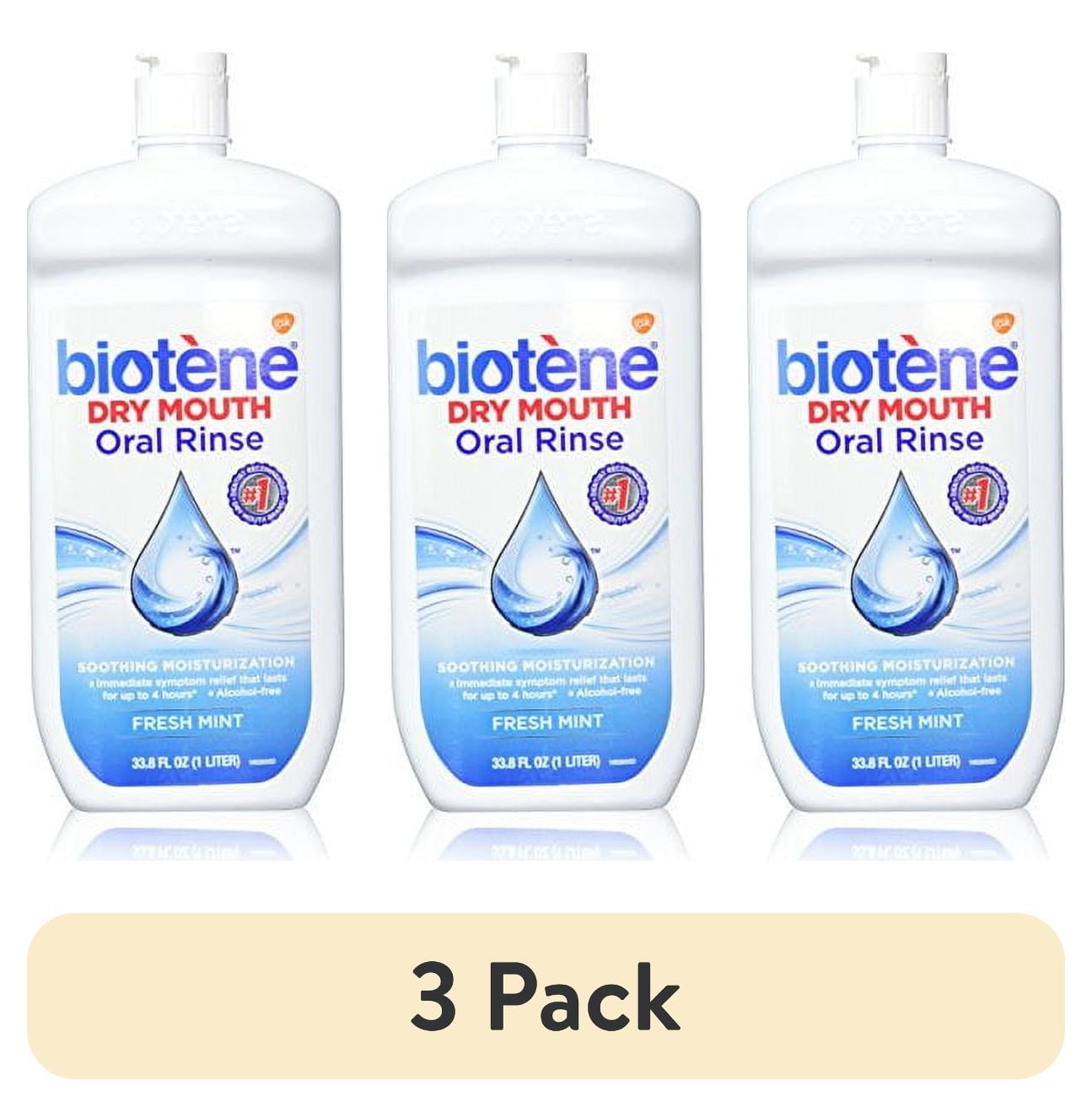 (3 pack) Biotene Dry Mouth Oral Rinse for Dry Mouth Symptoms 33.8 FL OZ - Walmart.com