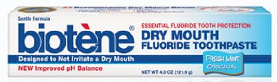 Biotene Dry Mouth Fluoride Toothpaste Fresh Mint Original 4.3 Oz. (2 ...