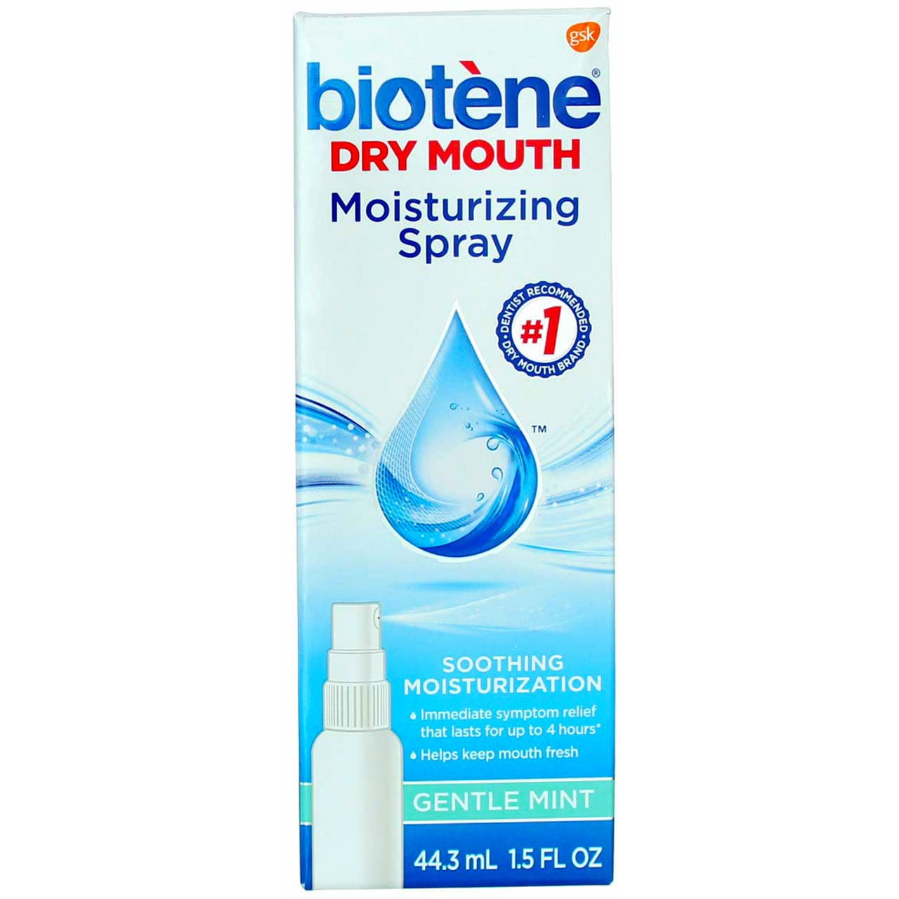Biotene Gentle Mint Moisturizing Mouth Spray, Sugar-Free, For Dry Mouth ...