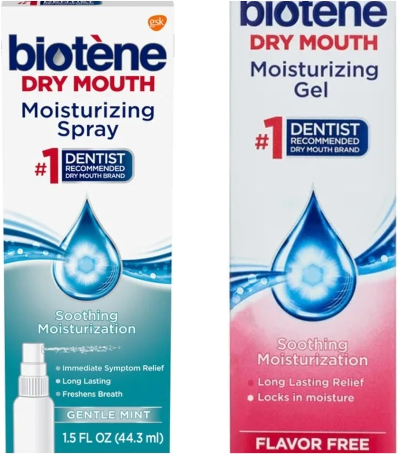 Biotene Moisturizing Mouth Spray Gentle Mint, 1.5 FL OZ with Bonus ...