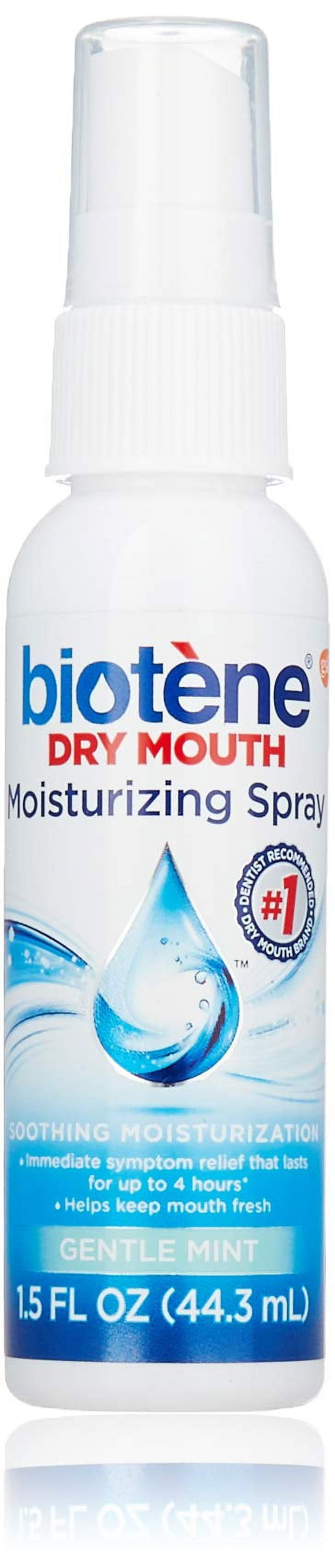 Biotene Moisturizing Mouth Spray Gentle Mint, 1.5 Fl Oz (Pack Of 4 ...