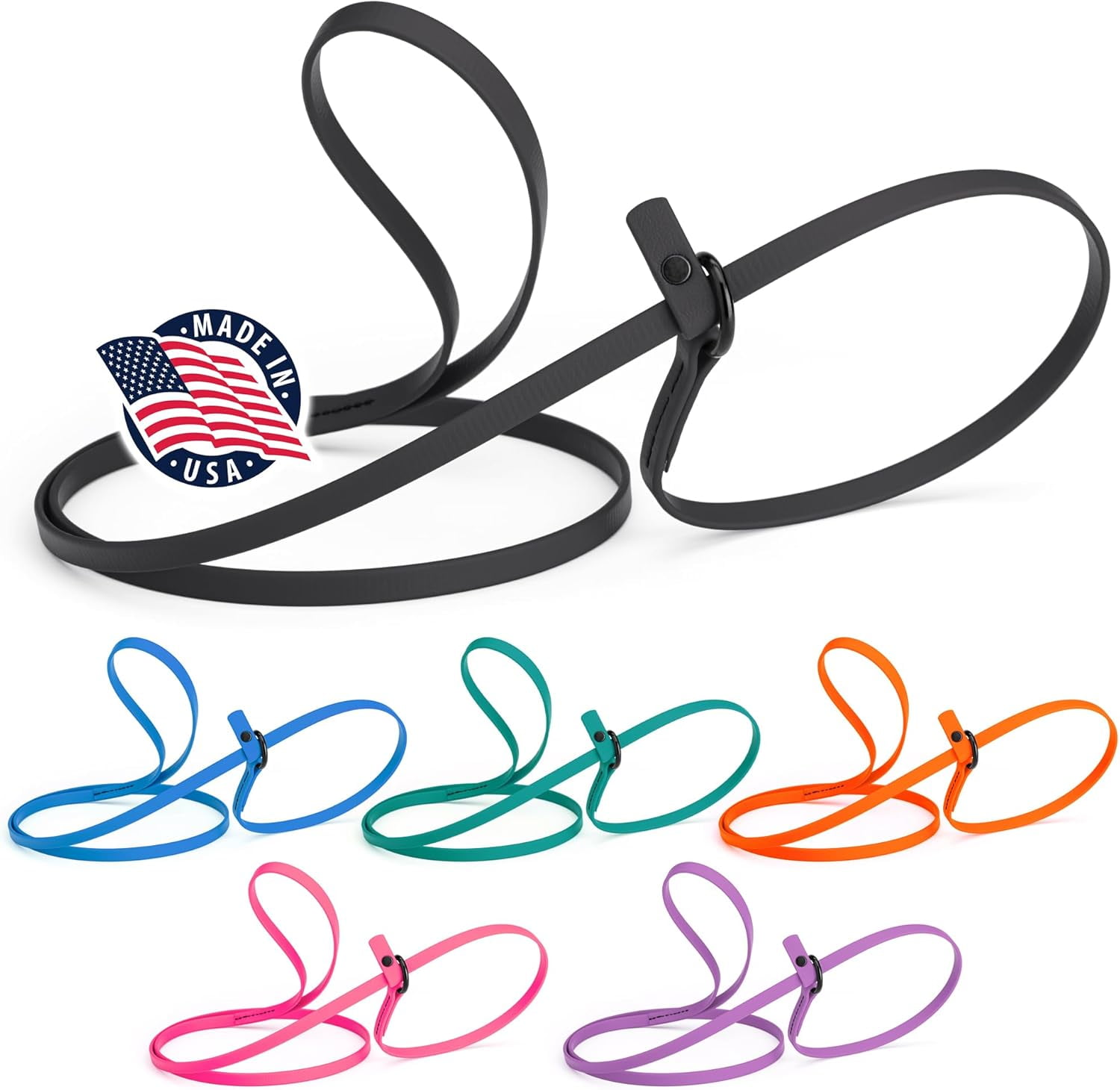 Biothane Slip Dog Leash - for Small, Medium and Large Dogs - Odor Free ...