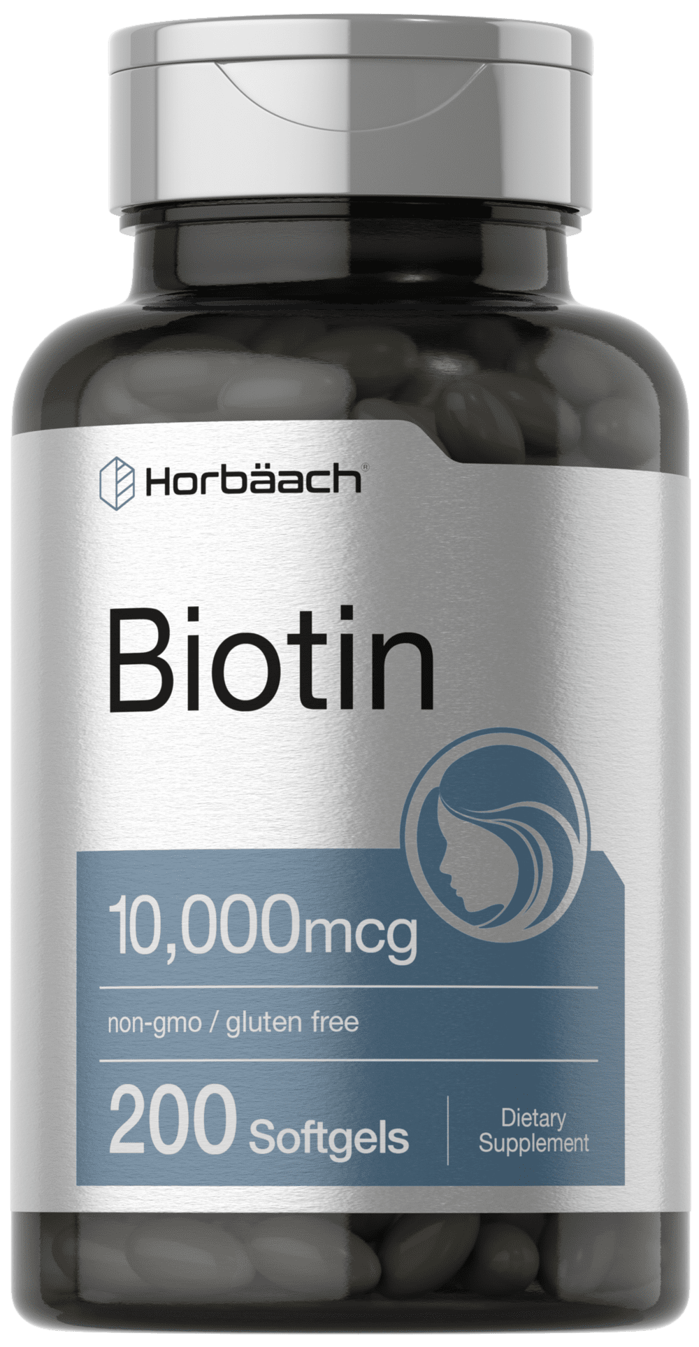 Biotin 10000 mcg | 200 Softgels | Vitamin B7 Supplement | For Men and ...