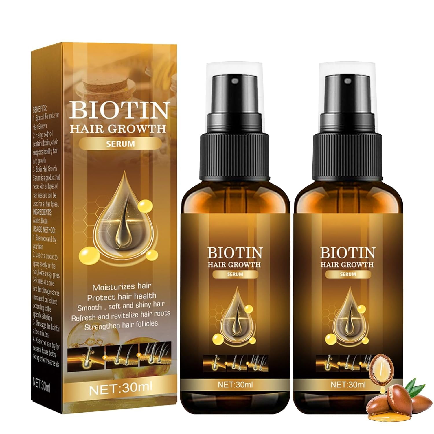 Biotin Hair Growth Serum - Biotin Hair Growth Spray, Biotin Thickening ...