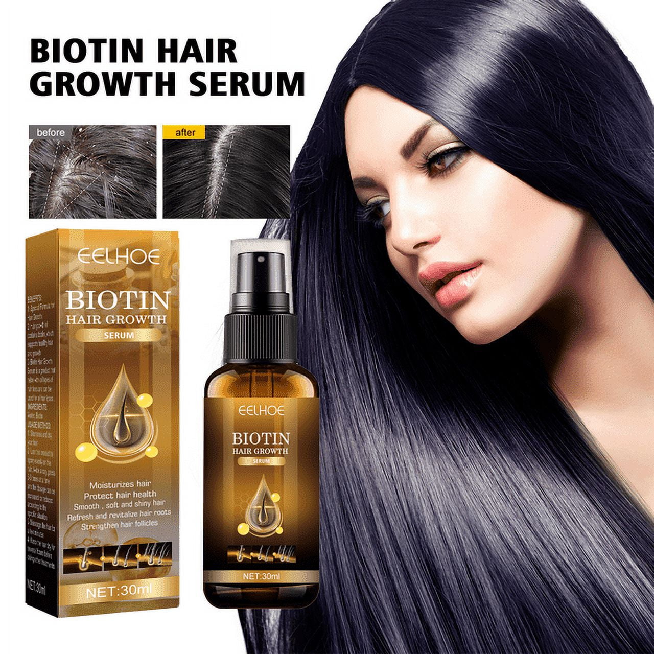 Biotin Hair Growth Spray, Hair Regrowth Spray, Biotin Hair Growth Serum ...
