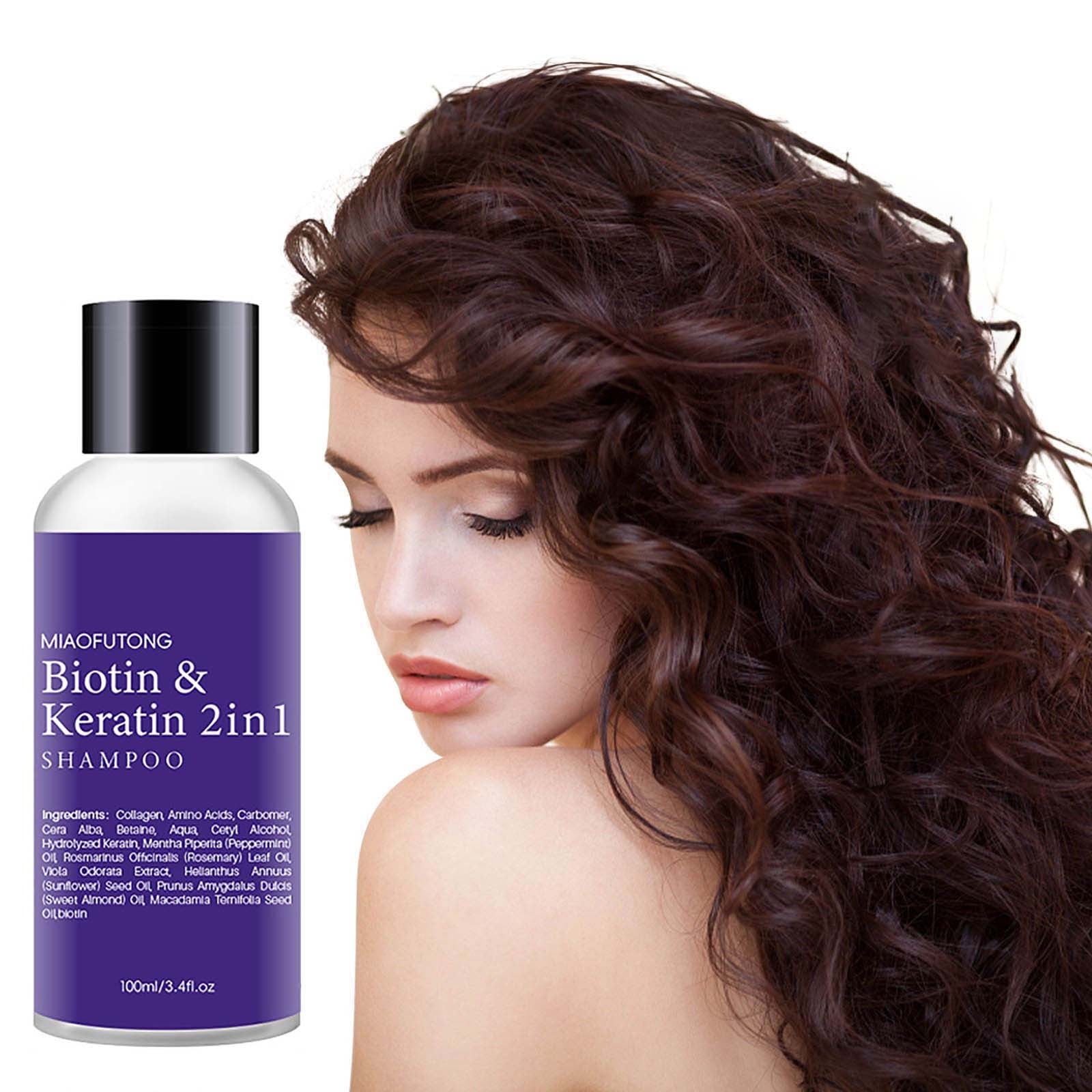 Biotin Shampoo 3.4 fl oz Deeply Nourishes Hair Strands,Repairs Damaged ...
