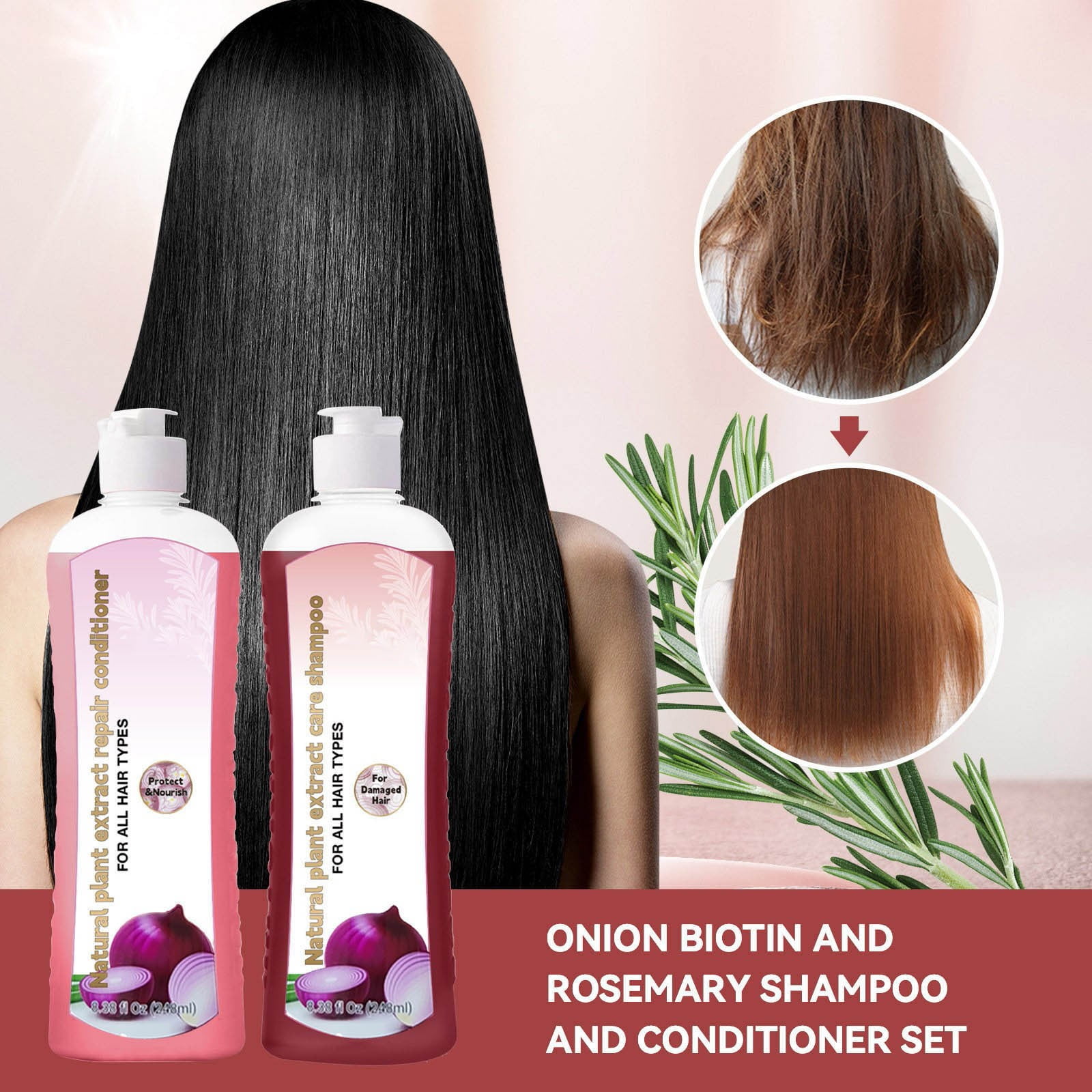 Biotin Shampoo and Conditioner Set | Nourishing and Repairing Formula ...
