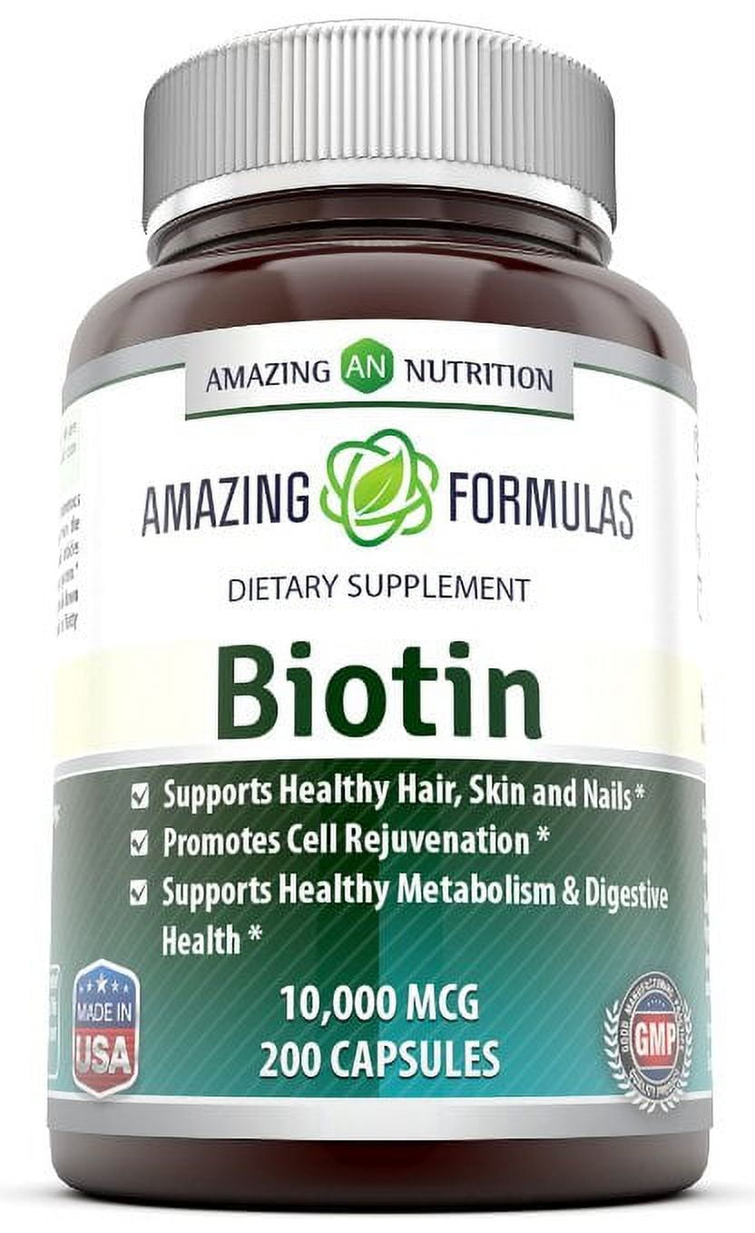 Amazing Formulas Biotin 10000 Mcg for Healthy Hair, Skin & Nails ...