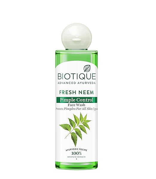 Biotique Fresh Neem Pimple Control Face Wash| Ayurvedic and Organically ...