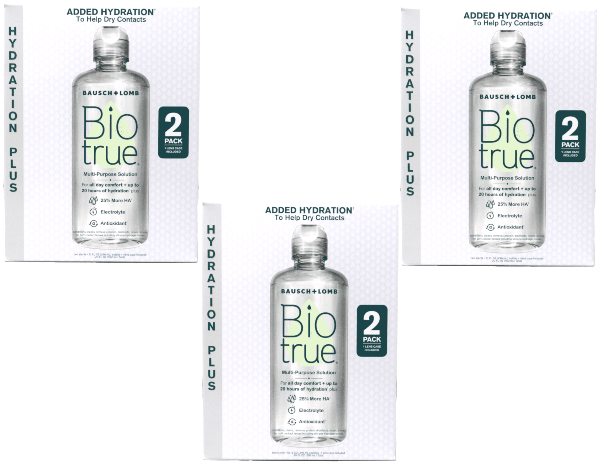 Biotrue Hydration Plus Multi-Purpose Contact Lens Solution + Lens Case ...