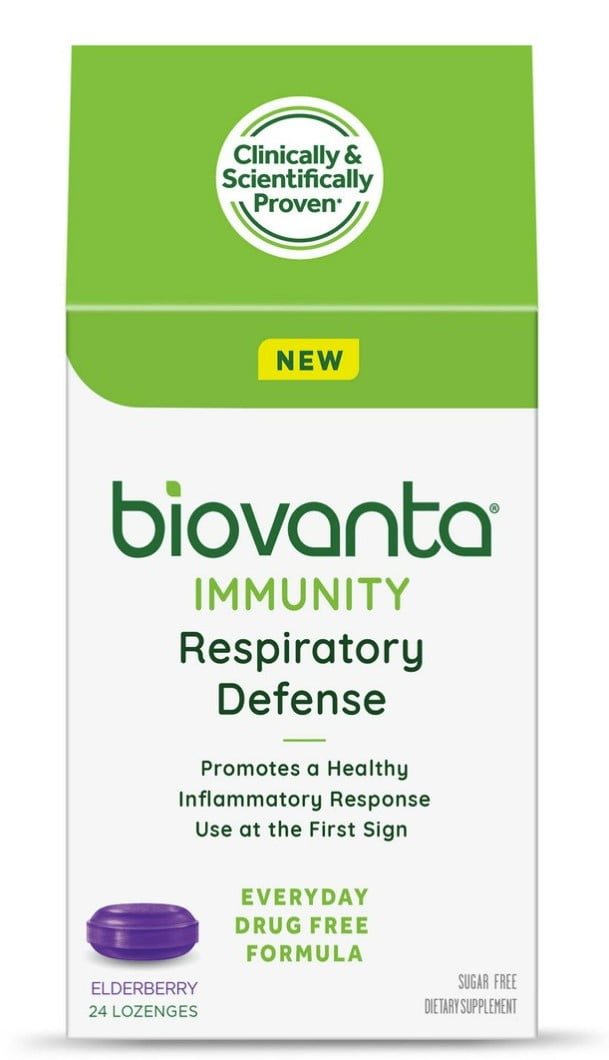 Biovanta Immunity Respiratory Defense Lozenges Elderberry - Walmart ...