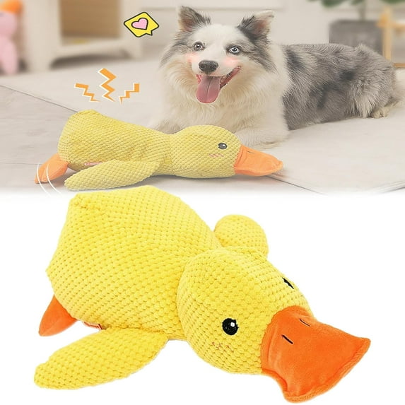 Biovetmd Calming Duck Dog Toy - Quacko Interactive Stuffed Chew Toy for Anxious & Aggressive ...