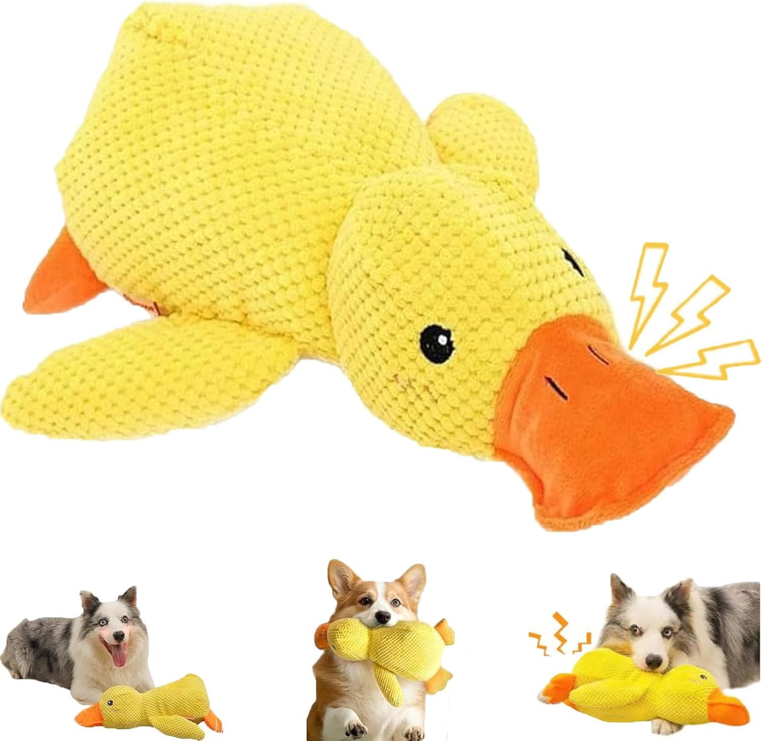 Biovetmd Calming Duck Dog Toy - Quacko Plush Chew Toy with Crinkle ...