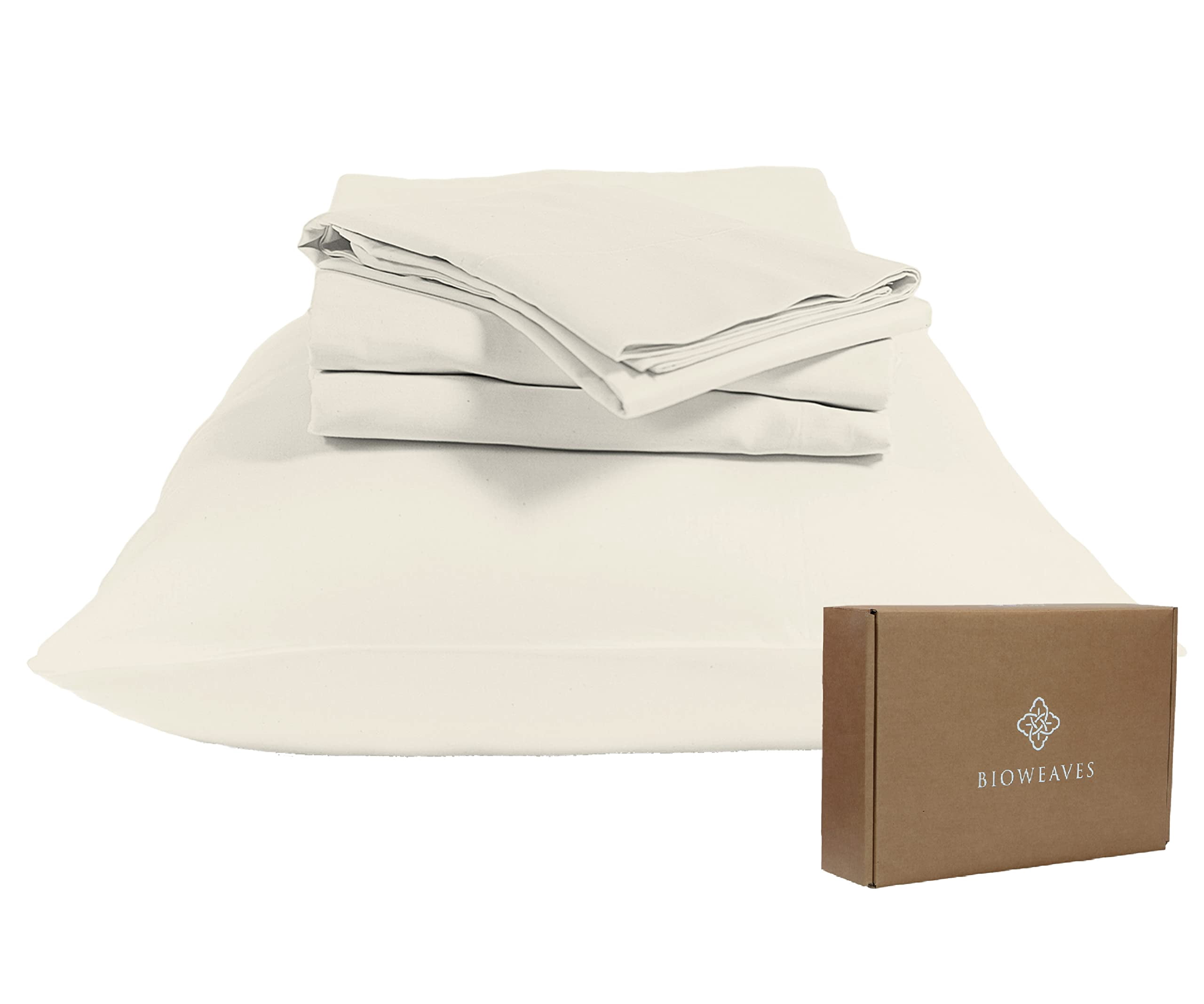Bioweaves 100% Organic Cotton Sheets Full Sateen Weave - Smooth, Soft ...