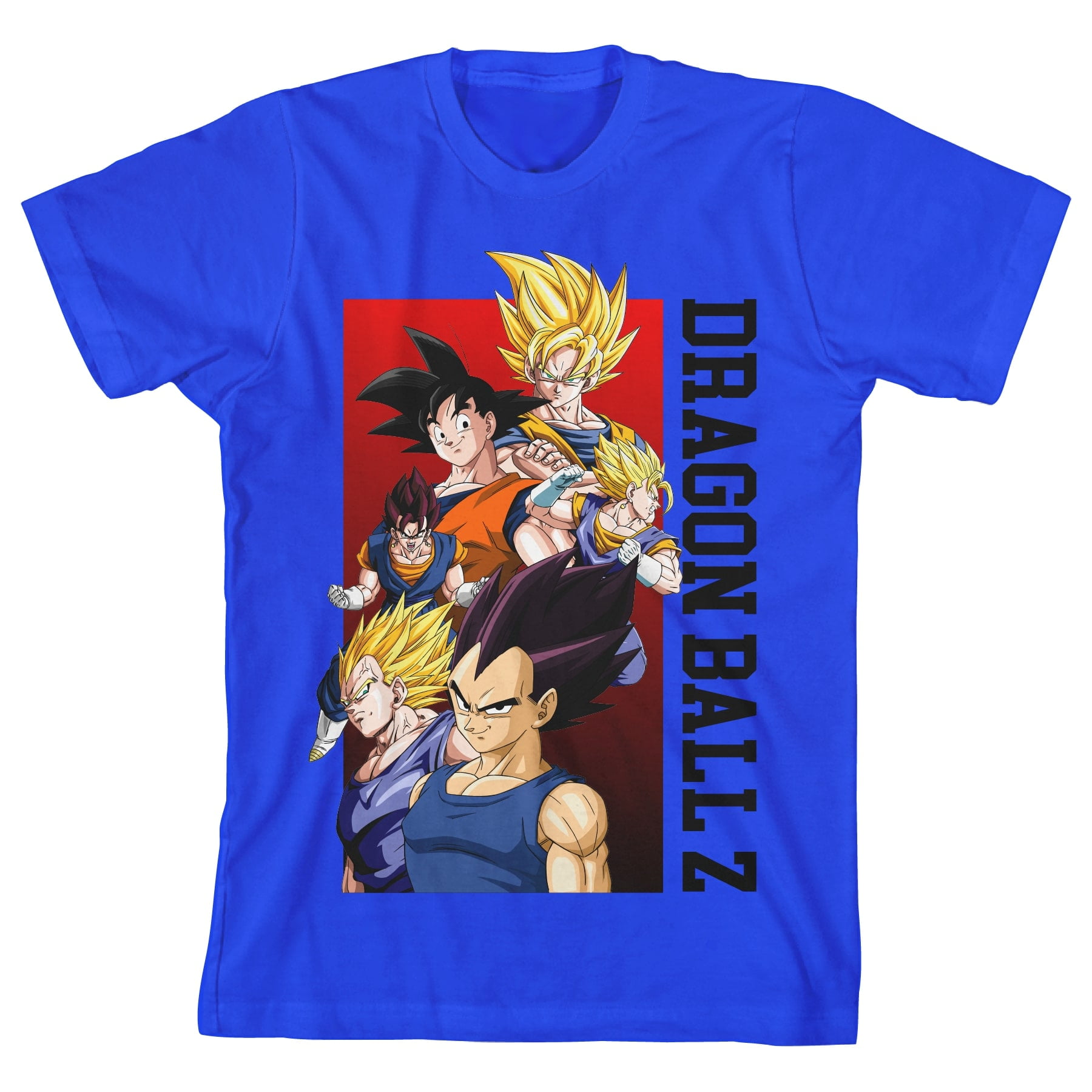 Bioworld Dragon Ball Z Vegeta Character Group Youth Royal Blue Graphic ...