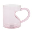 Heart Transparent Pink Glass Mug - Walmart.com