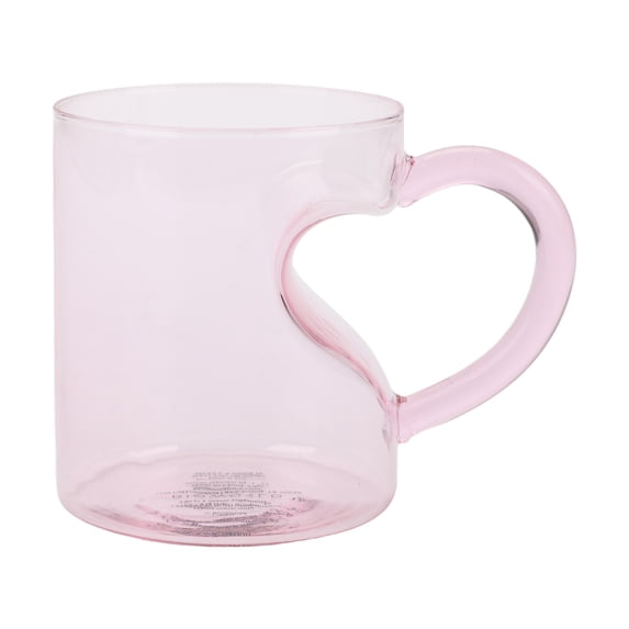 Heart Transparent Pink Glass Mug - Walmart.com