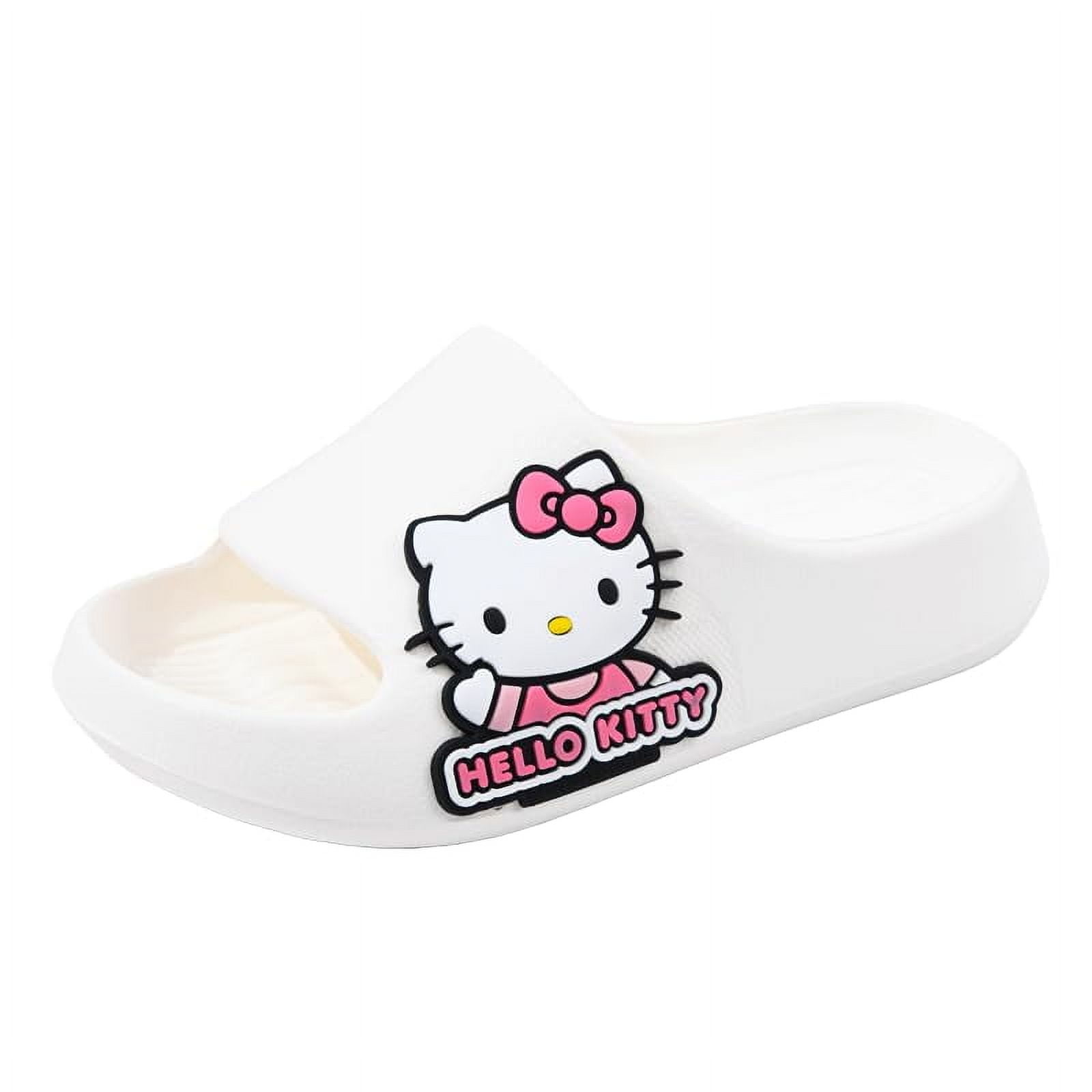 Bioworld Hello Kitty 9D Character Face Art Women's Pink & White Striped ...
