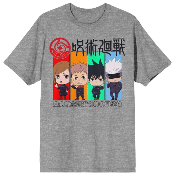 Bioworld Jujutsu Kaisen Chibi Characters Crew Neck Short Sleeve ...
