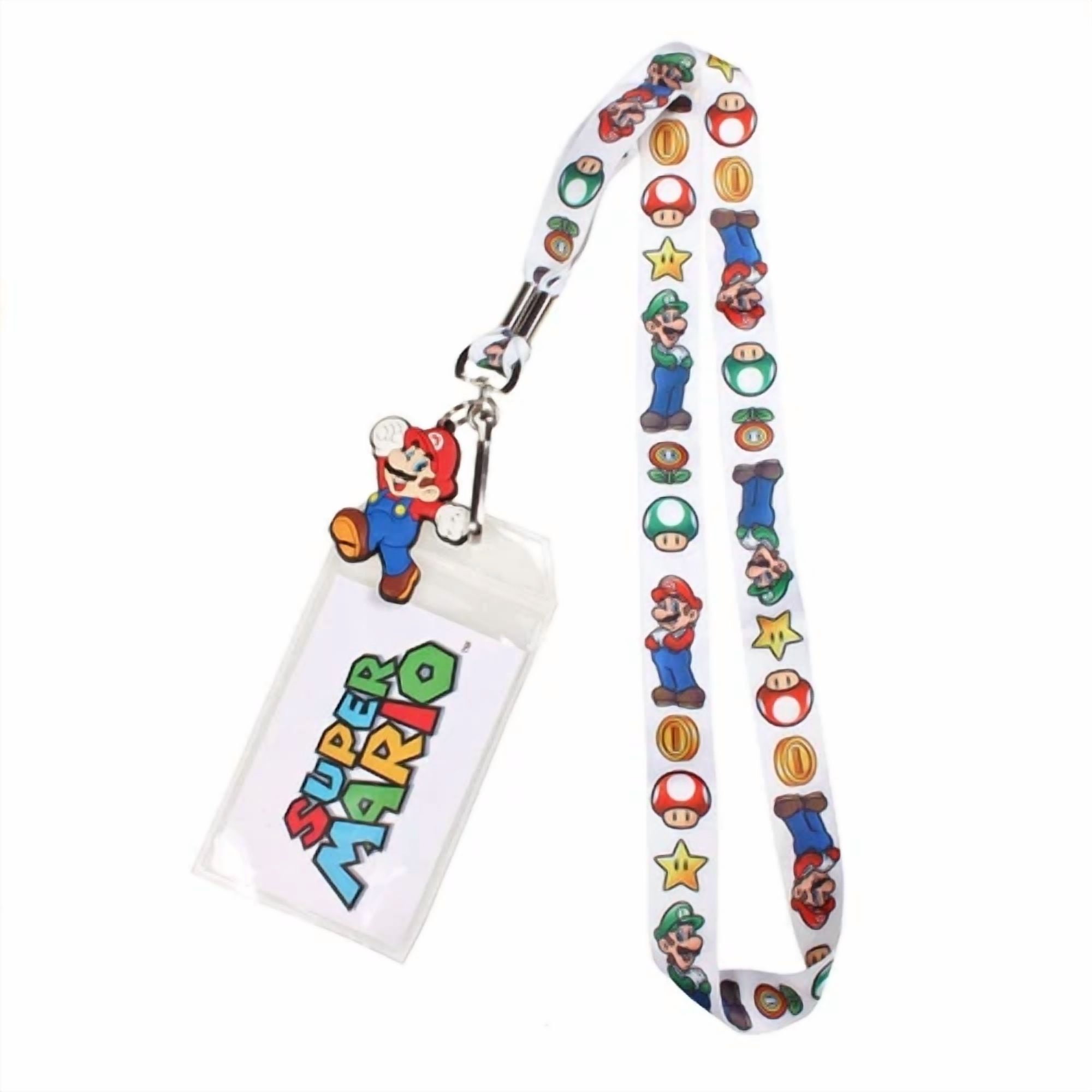 Bioworld Merchandising Nintendo Super Mario Jump Die Cut Lanyard ID Tag ...