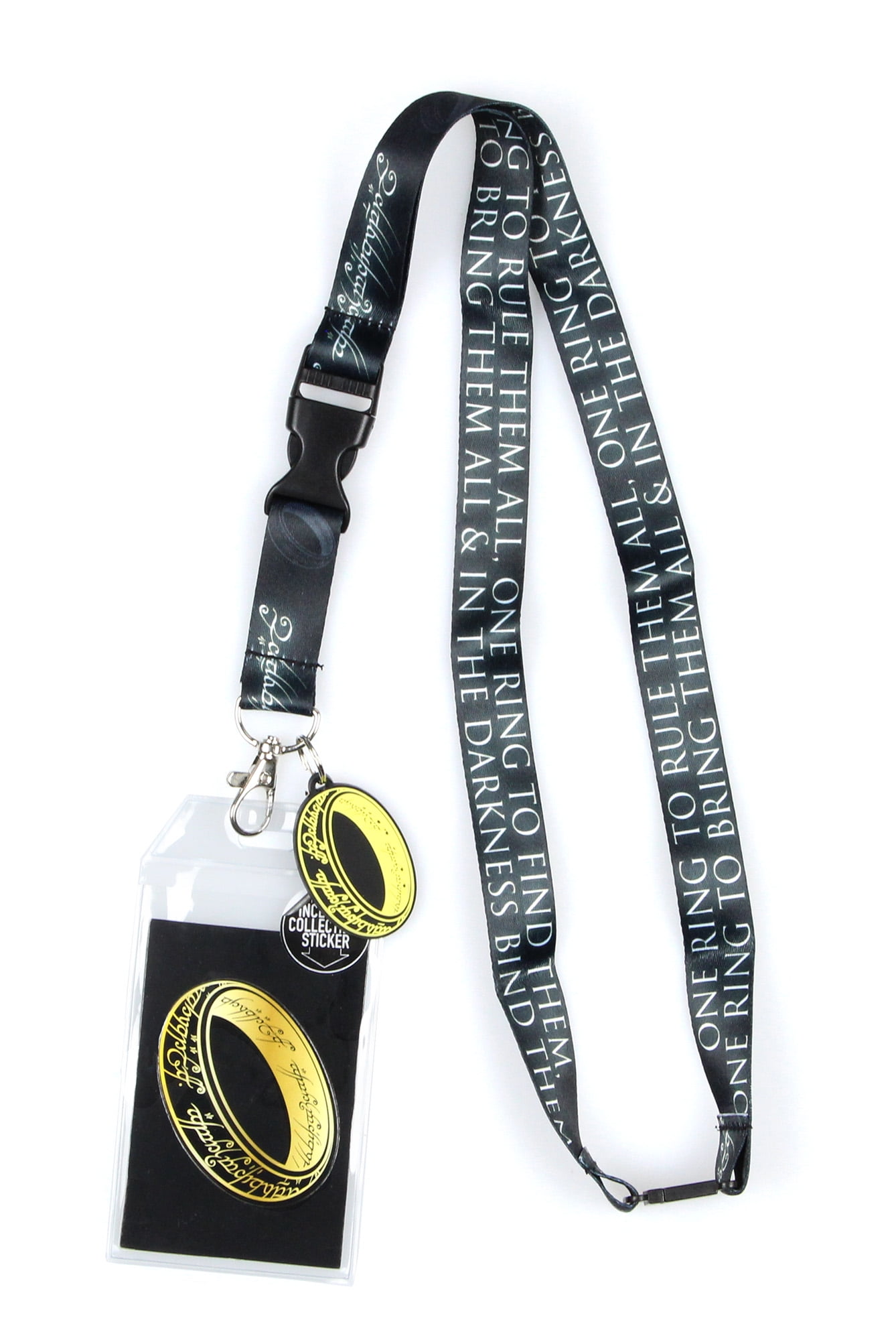 Lord of the Rings The One Ring Precious Lanyard Clear ID Badge Holder ...