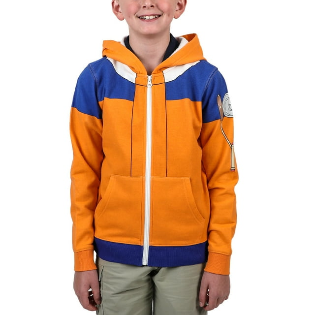 Bioworld Naruto Uzumaki Kids Anime Cosplay Zip-Up Hoodie-Medium ...
