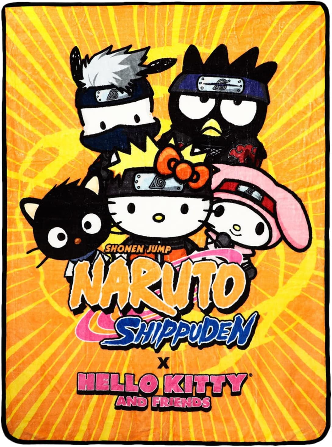 Bioworld Naruto x Sanrio Kawaii Character Mix Blanket - Walmart.com