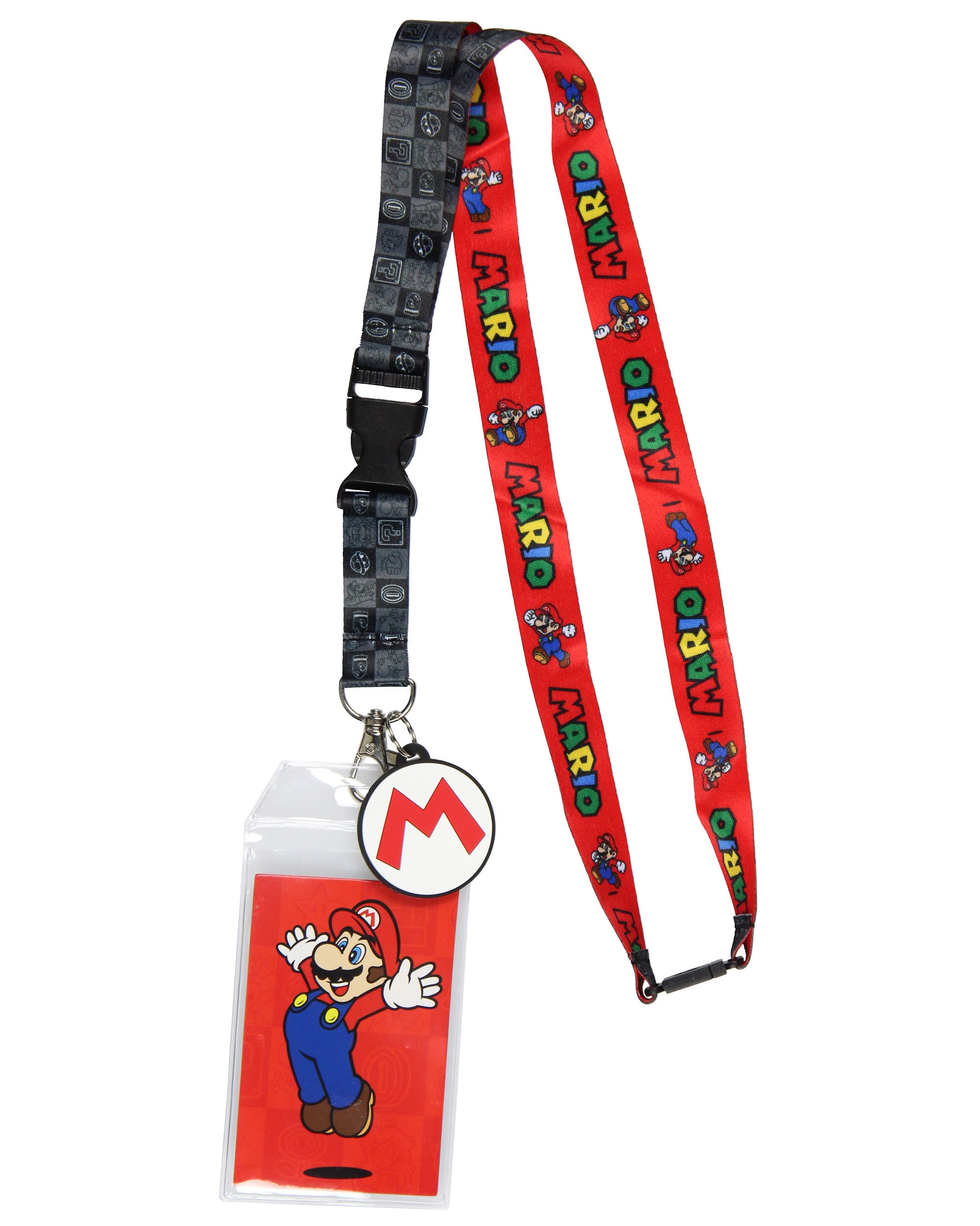 Nintendo Super Mario Lanyard ID Badge Holder Neck Lanyard w/ Rubber ...