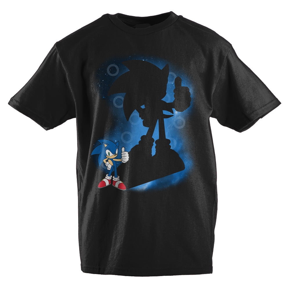 Bioworld Sonic Full Character Shadow Cut-out Design Screen Print on Red ...