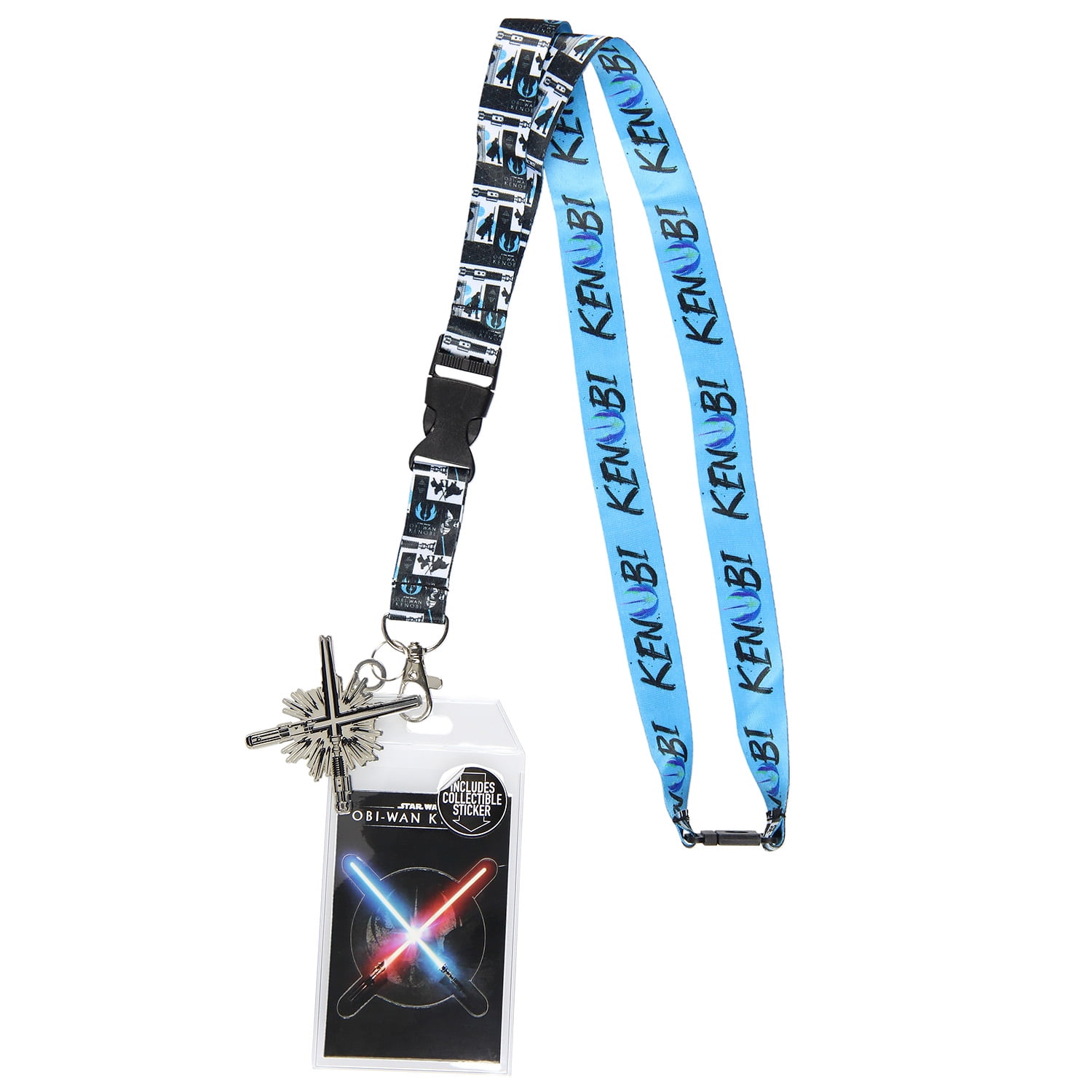 Star Wars Obi-Wan Kenobi ID Lanyard Badge Holder With Metal Light Saber ...