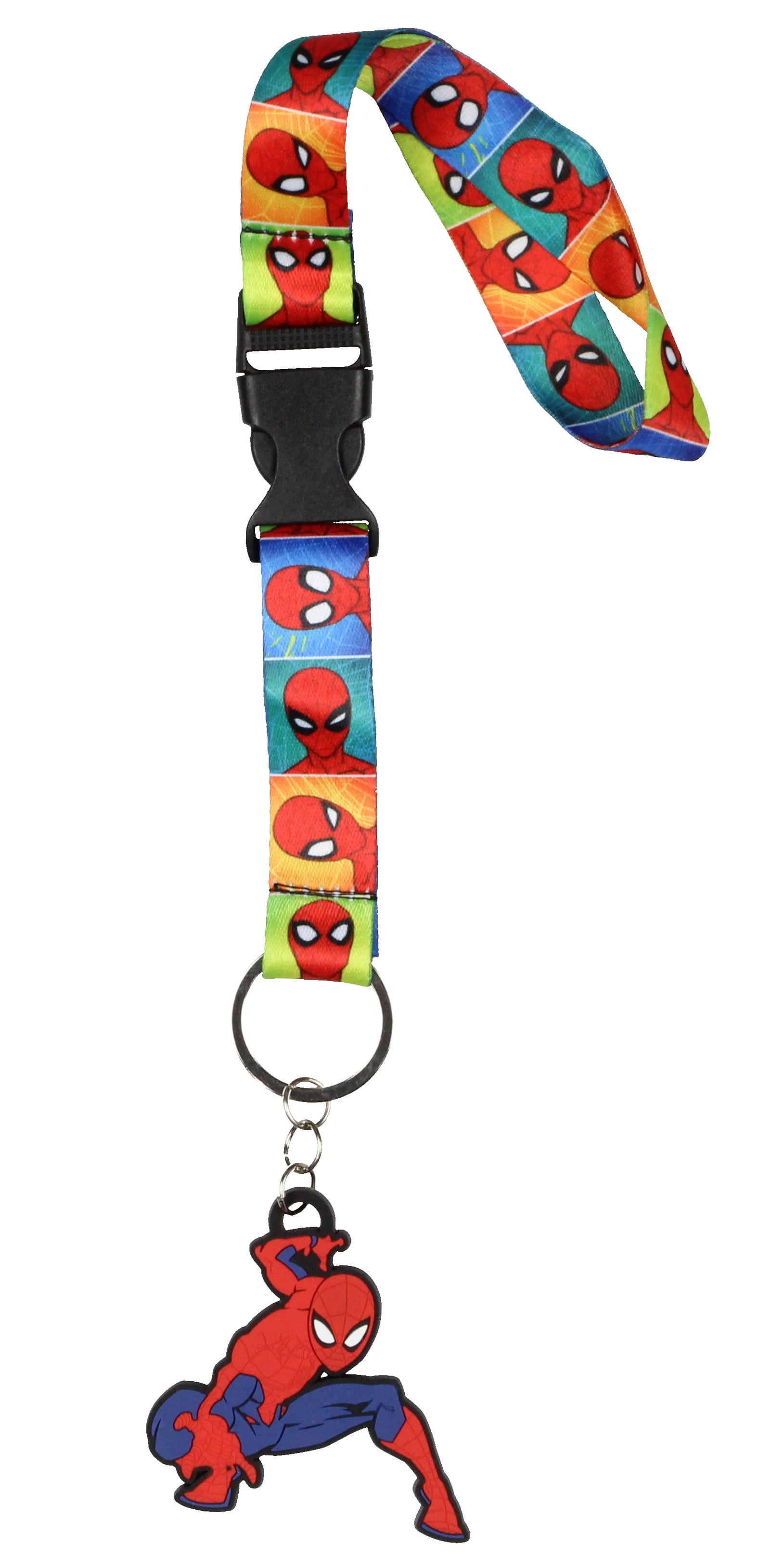 Marvel Spider-Man Many Faces Wristlet Strap Lanyard for Keys with 2 ...