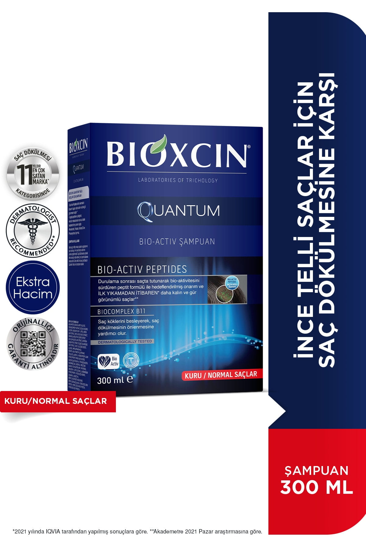 Bioxcin Quantum Shampoo For Dry And Normal Hair 300 Ml - Fine Hair For ...