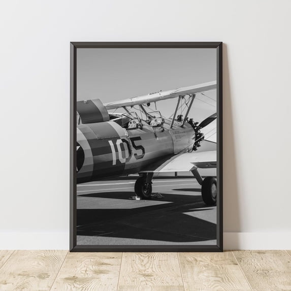 Biplane Airplane Aviation Vintage Flight Wall Art Poster Unframed Paper ...