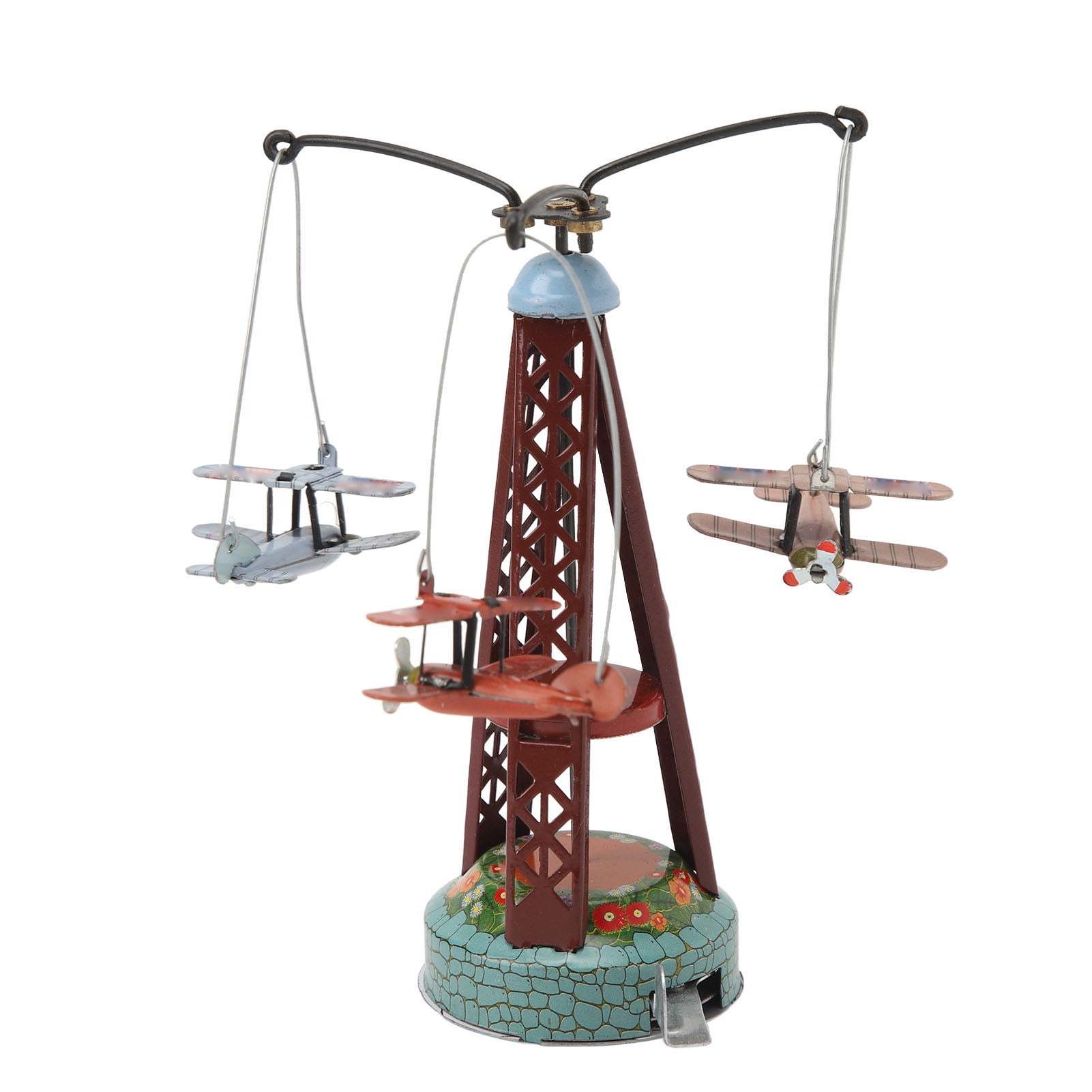 Biplane Rotating Toy Tinplate Nostalgia Rotating Airplane Toys Rotating ...