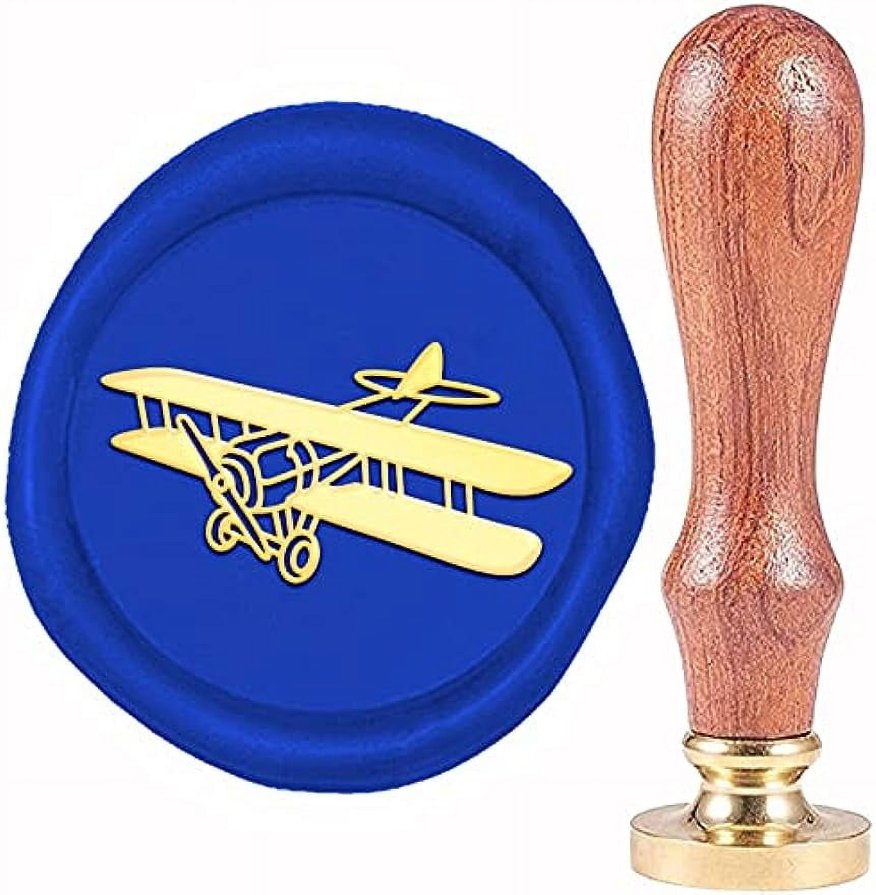 Biplane Wax Seal Stamp Plane Sealing Wax Stamps 20mm Retro Vintage ...