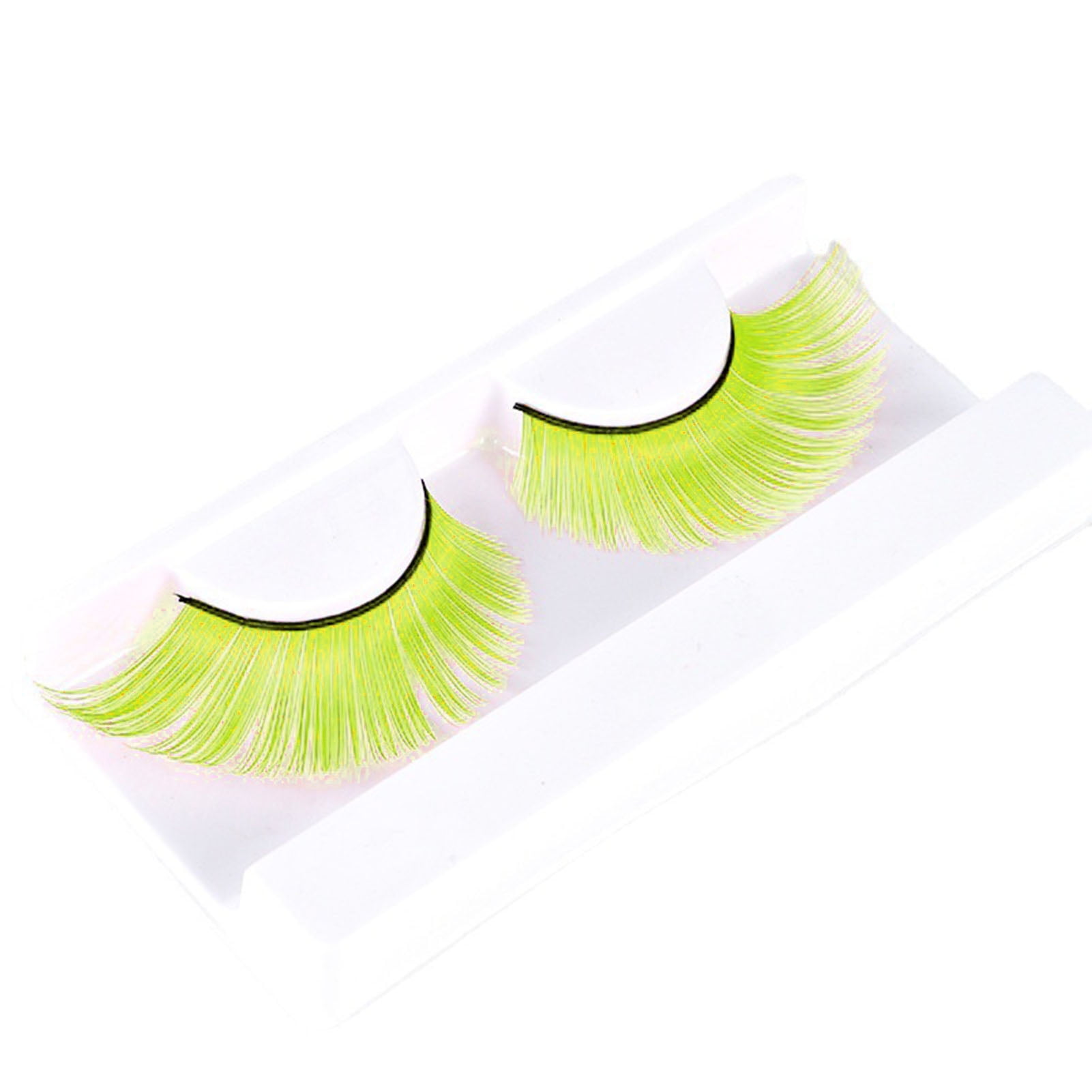 Biplut 1 Pair 3D Colored Lashes Soft Fluffy Artificial Fiber Lashes 9mm ...