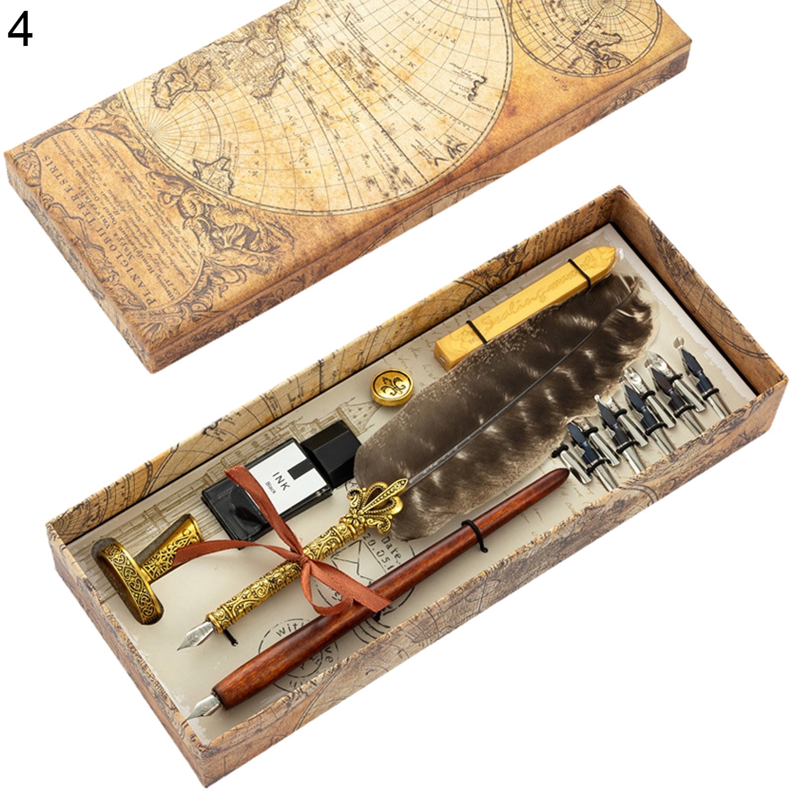 Biplut 1 Set 0.5mm Nice-looking Quill Pen Set Smooth Writing Copper ...