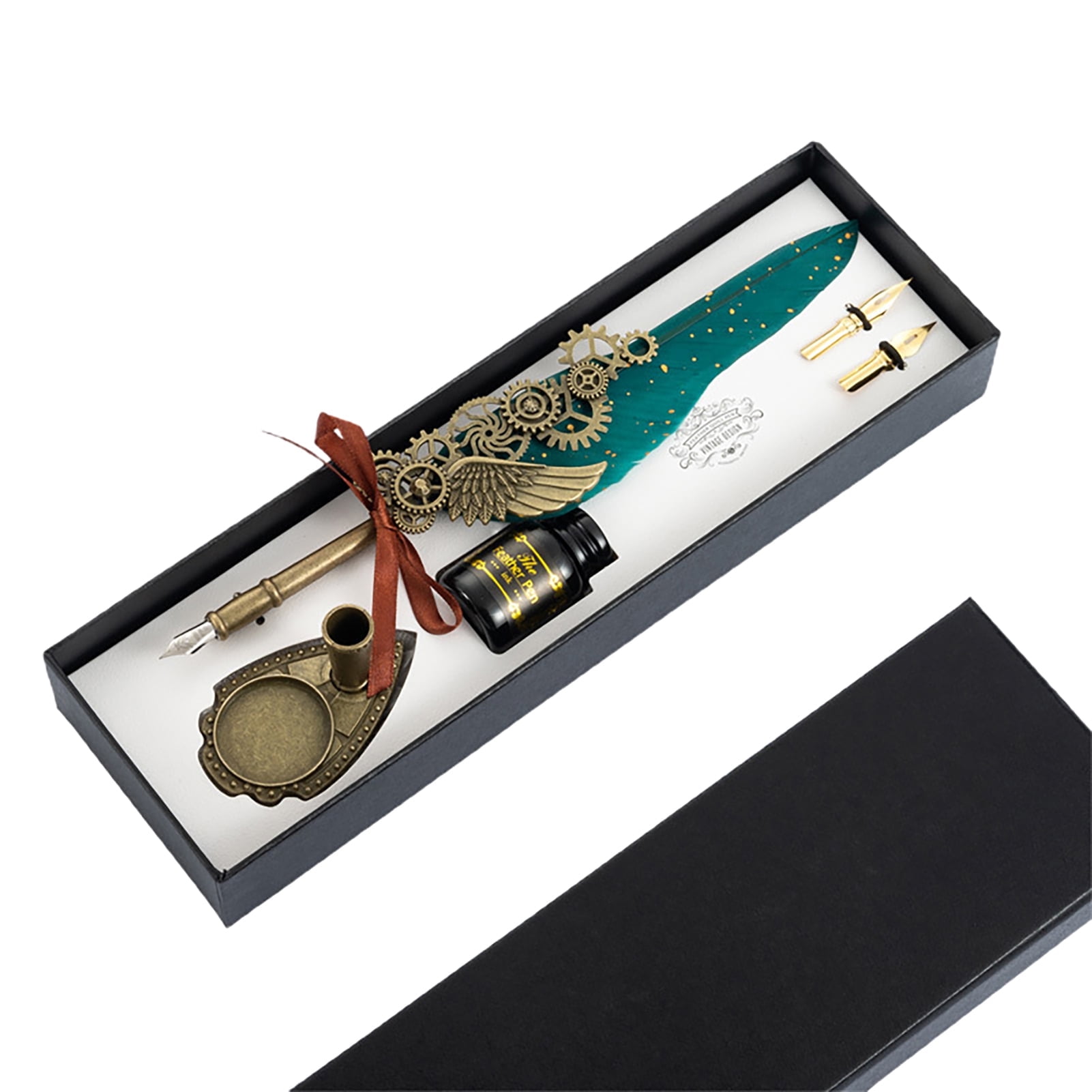 Biplut 1 Set 0.5mm Smooth Writing Quill Pen Set Eye-catching Copper ...