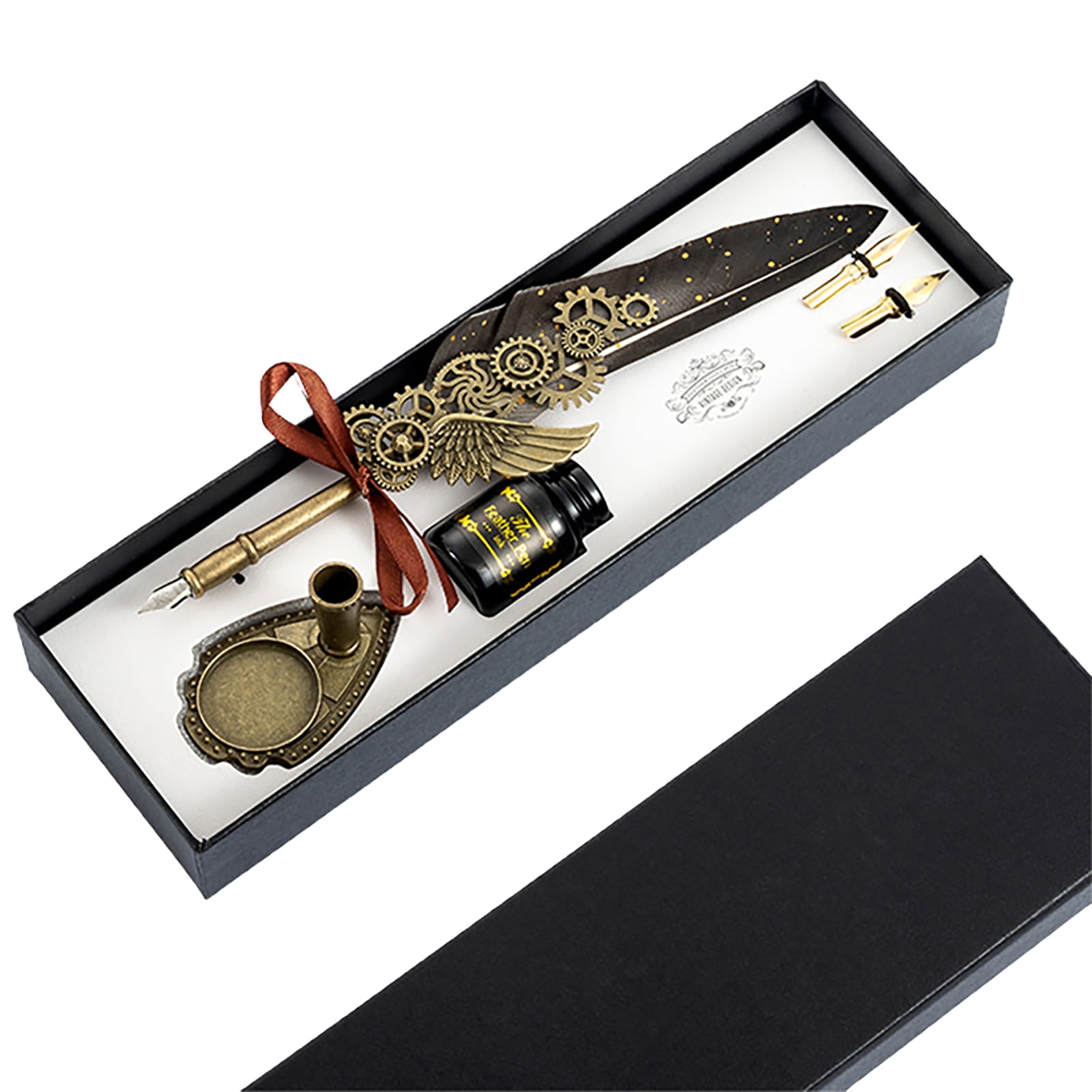 Biplut 1 Set 0.5mm Smooth Writing Quill Pen Set Eye-catching Copper ...