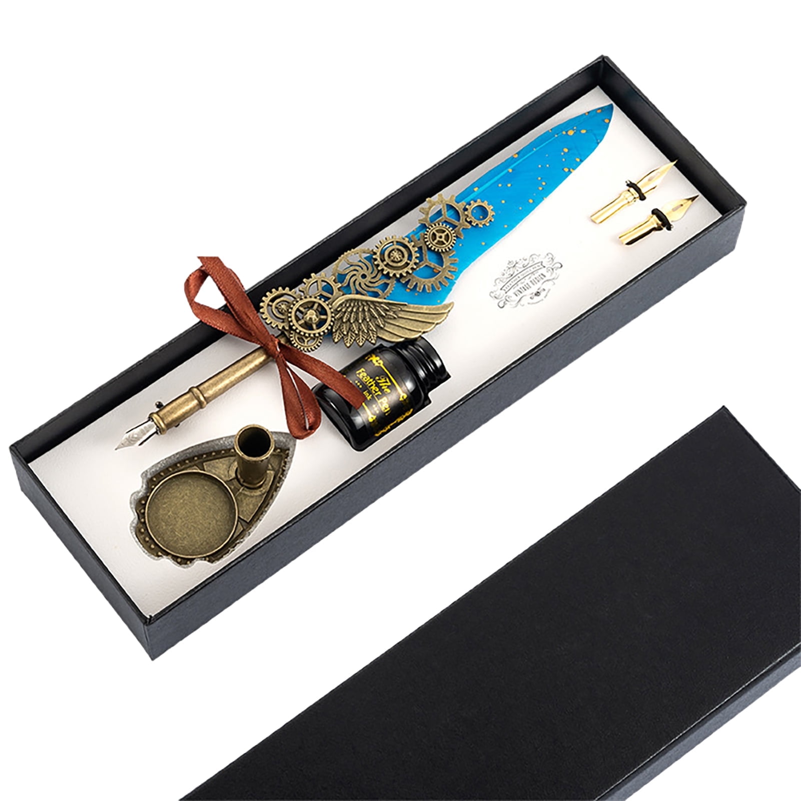 Biplut 1 Set 0.5mm Smooth Writing Quill Pen Set Eye-catching Copper ...