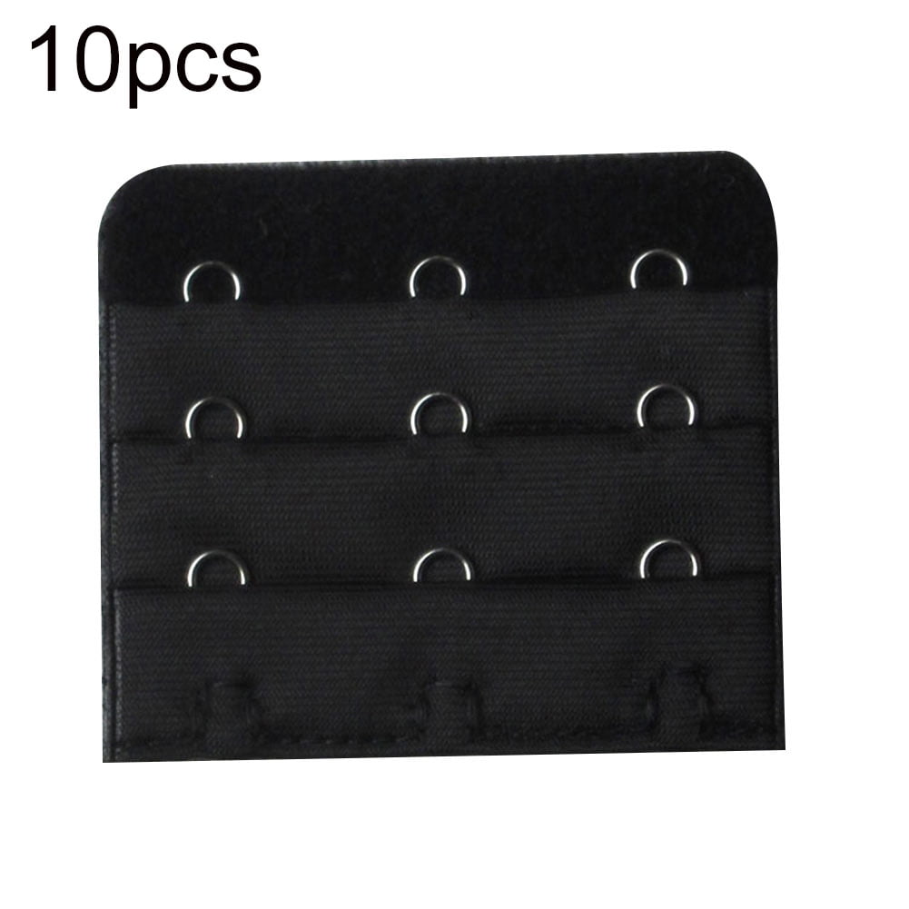 Biplut 10Pcs 3-Row 3-Hook Universal Women Bra Extender Clasp Strap ...